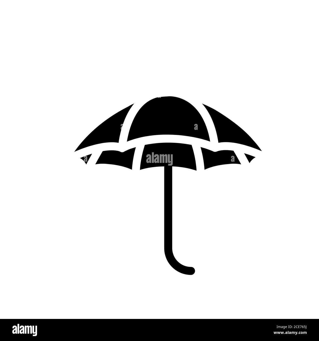 umbrella symbol flat black icon vector illustration Stock Vector Image ...