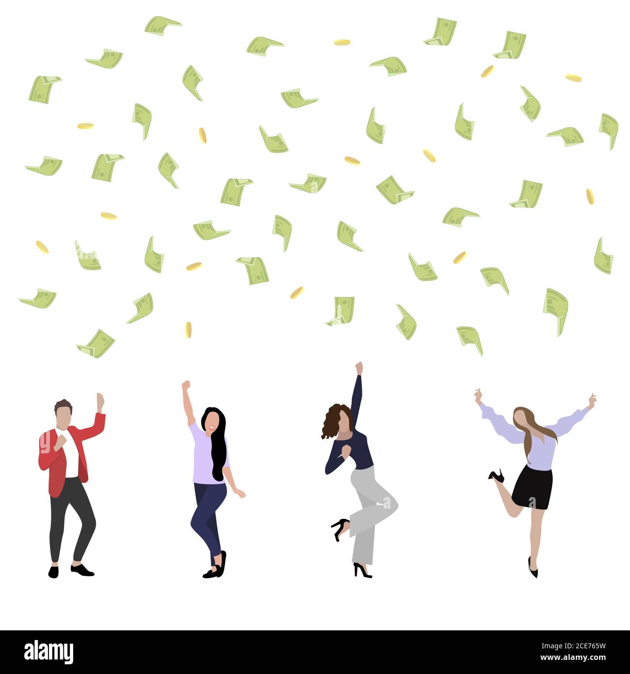 Successful businessman celebrating character Stock Vector Images - Alamy