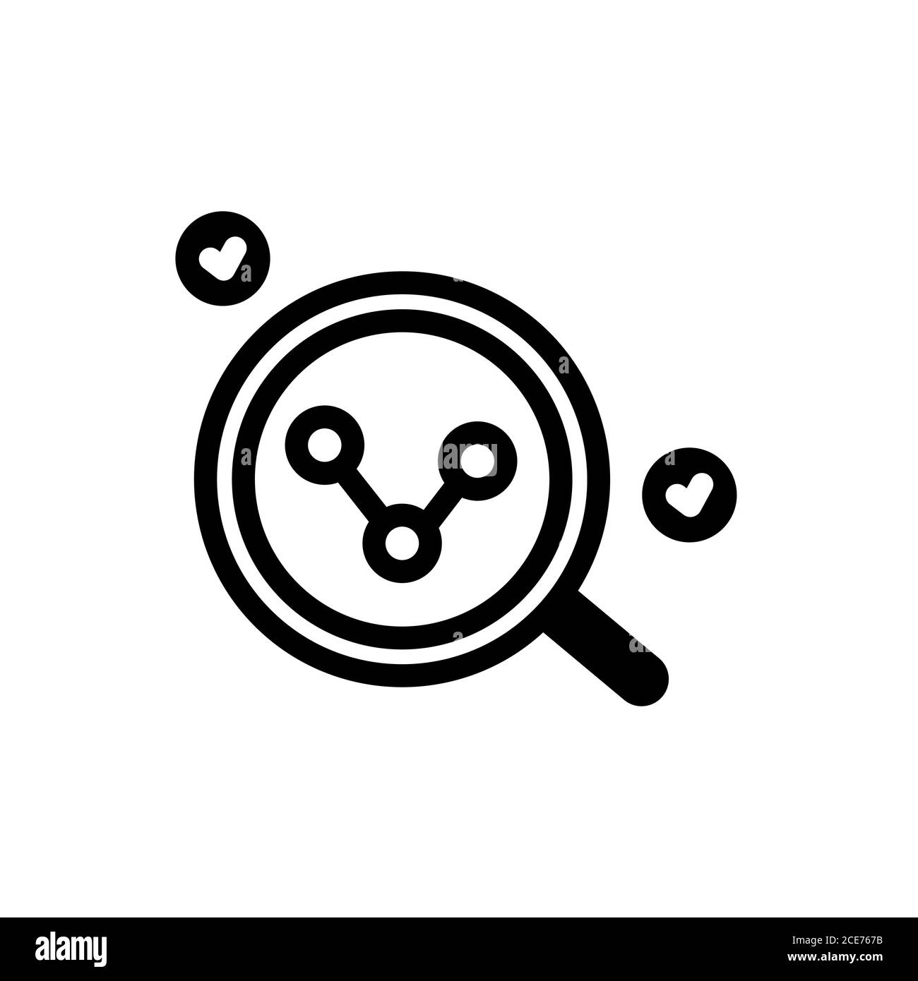 data analytic symbol flat black line icon, Vector Illustration Stock ...