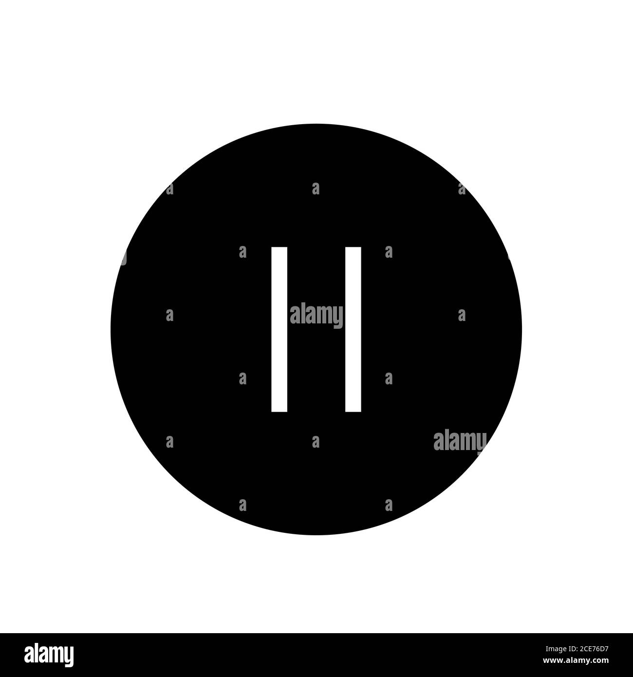 stop button symbol flat black icon vector illustration Stock Vector ...