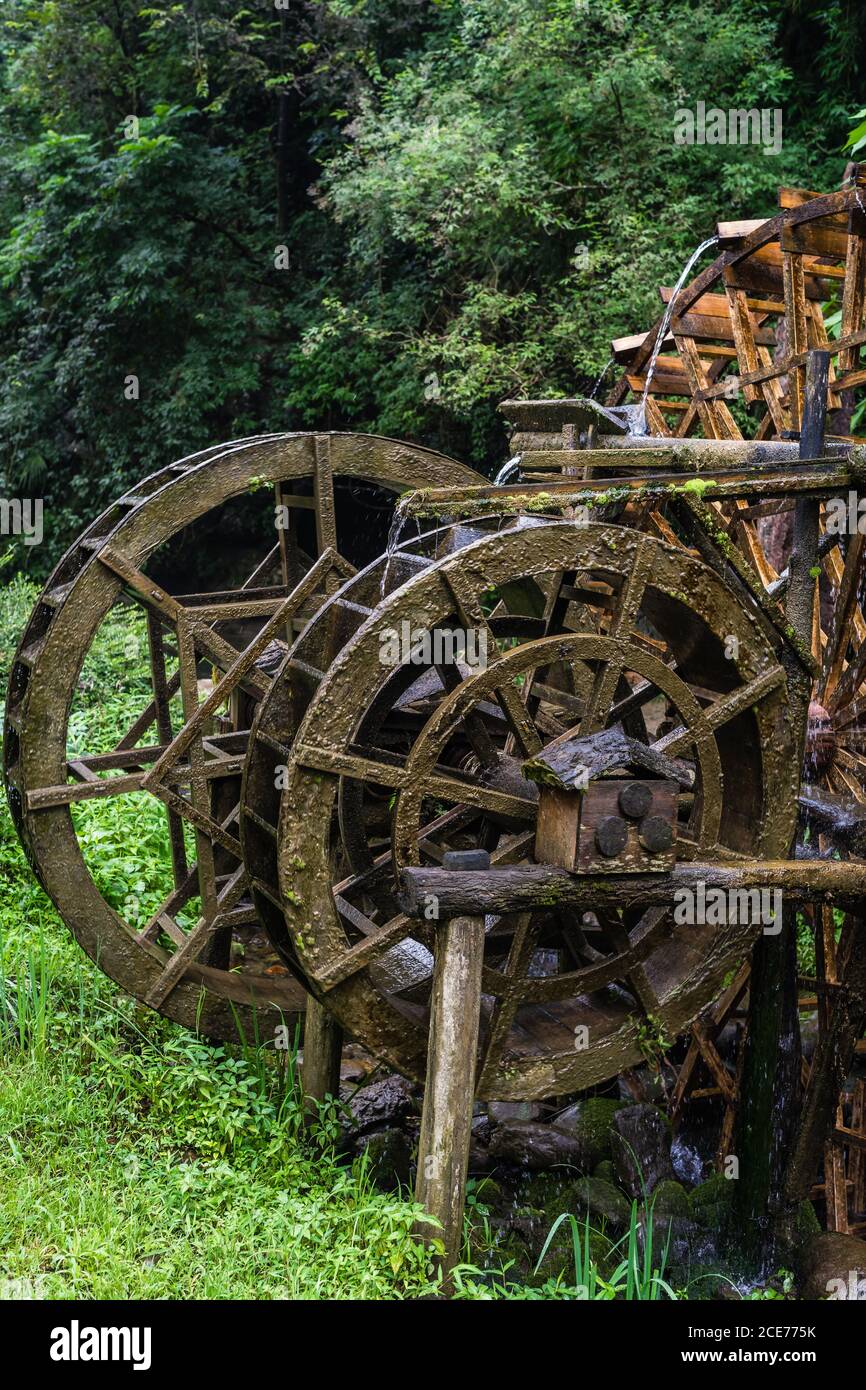 Wooden watermills hi-res stock photography and images - Alamy
