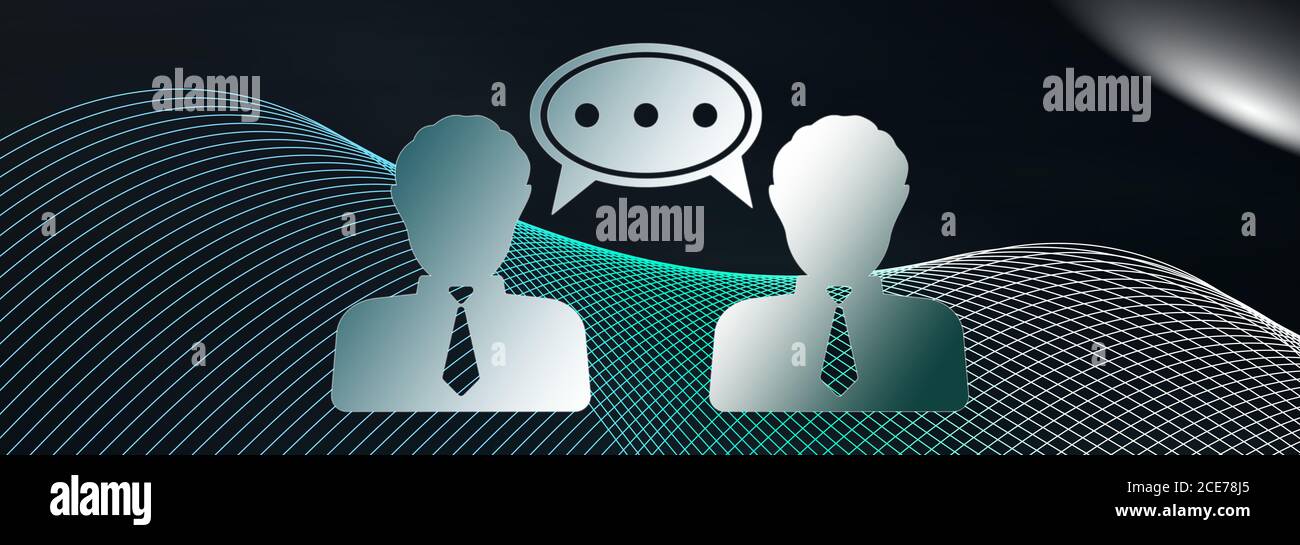 Illustration of a dialogue concept Stock Photo - Alamy