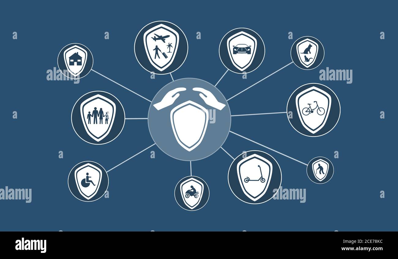 Illustration of an insurance concept Stock Photo - Alamy