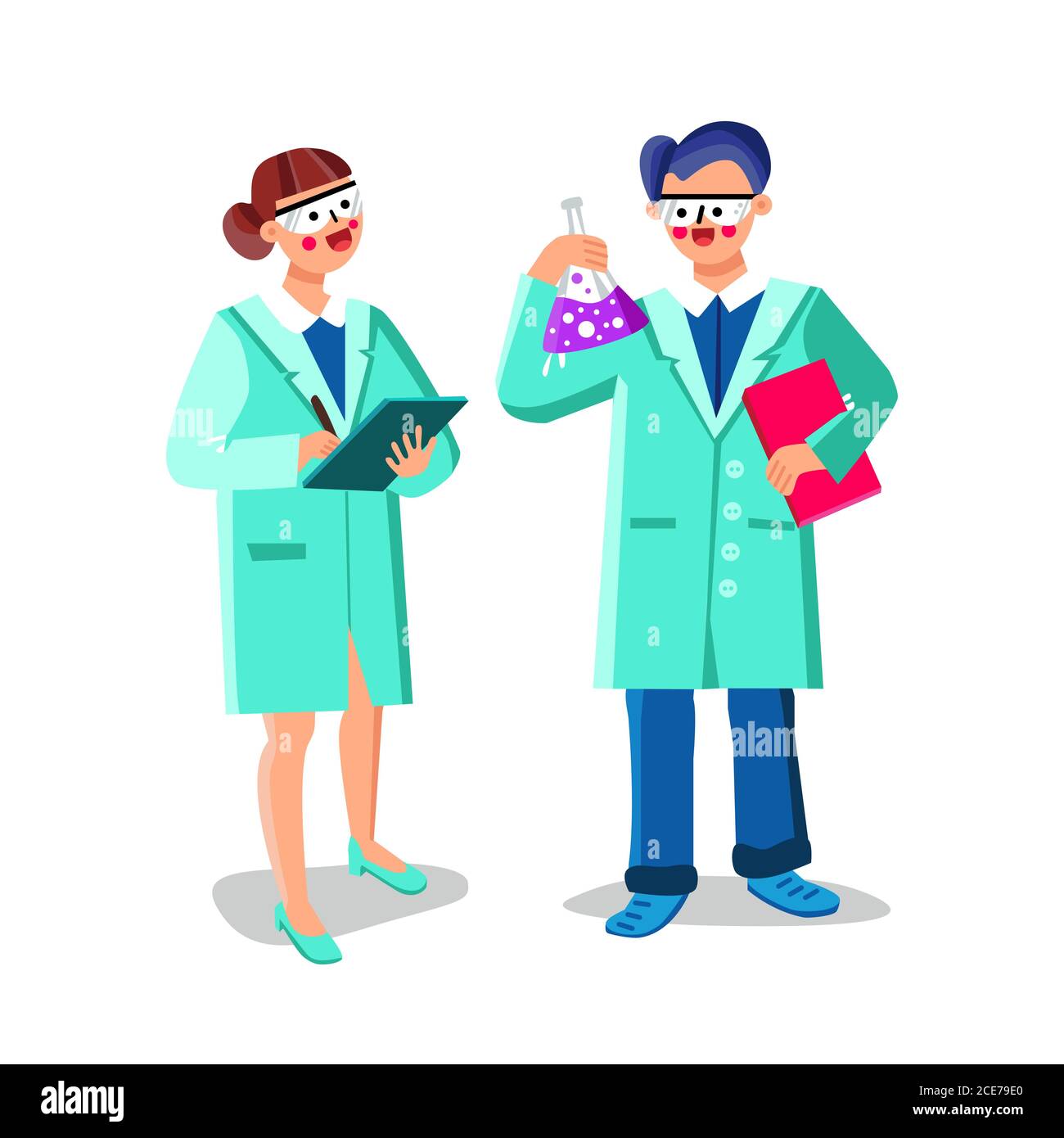 Science assistant cartoon professor scientist hi-res stock photography ...