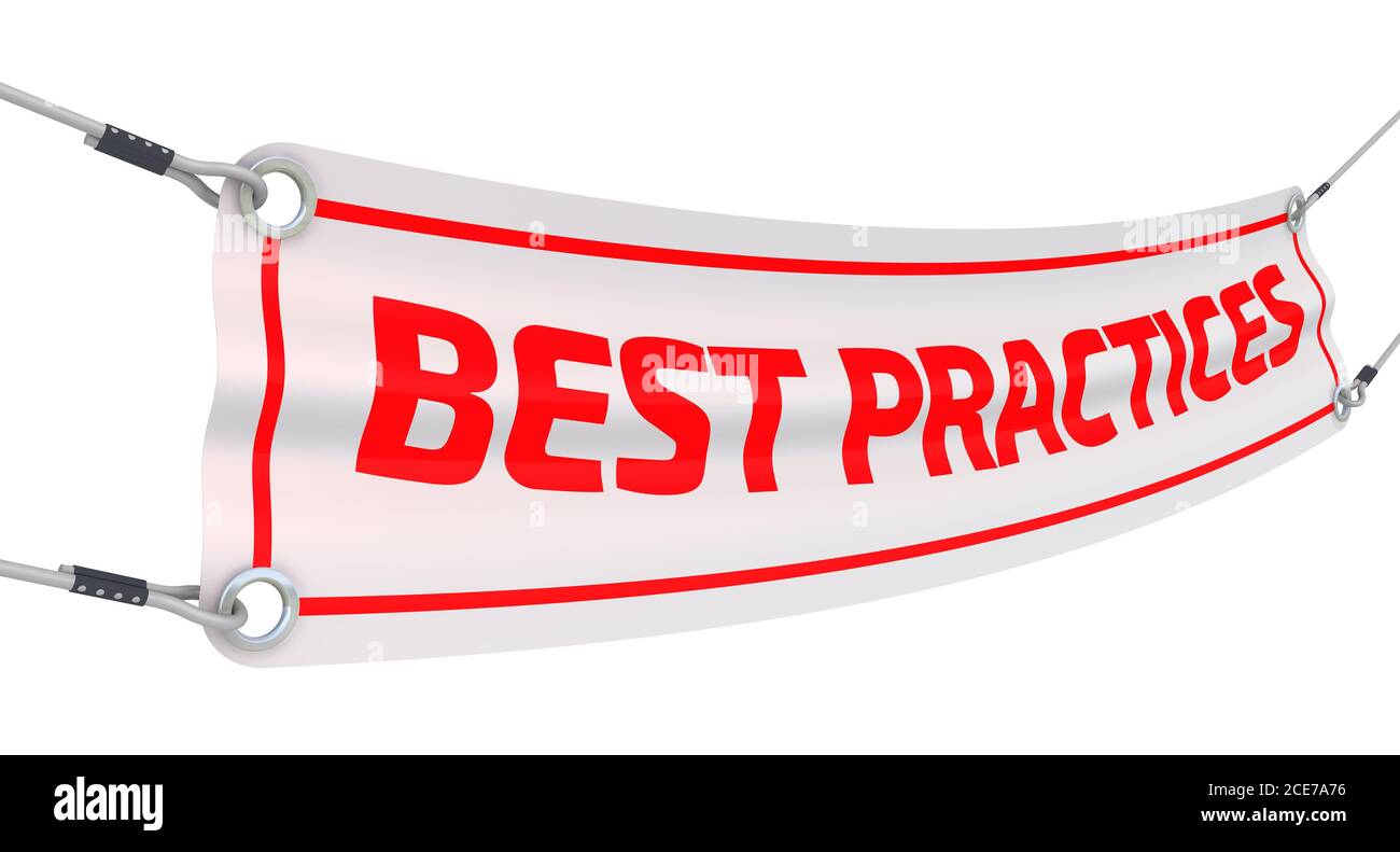 Best practices. The advertising banner. Advertising banner with red ...