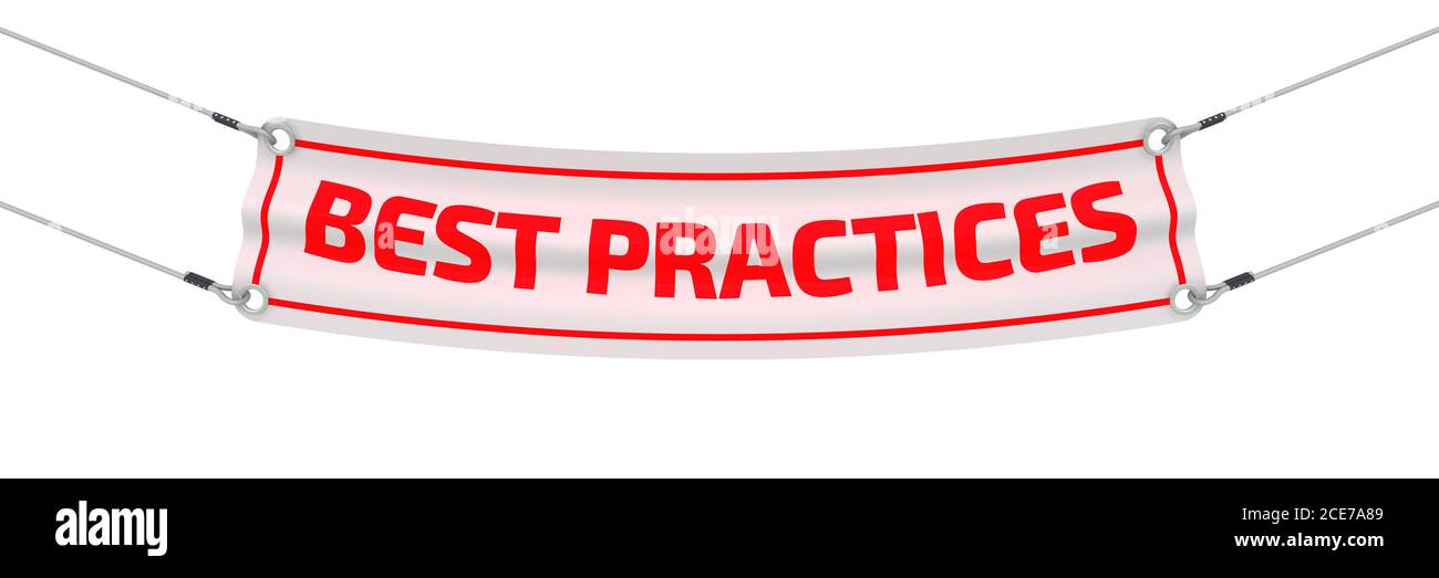 Best practices. The advertising banner. Advertising banner with red ...