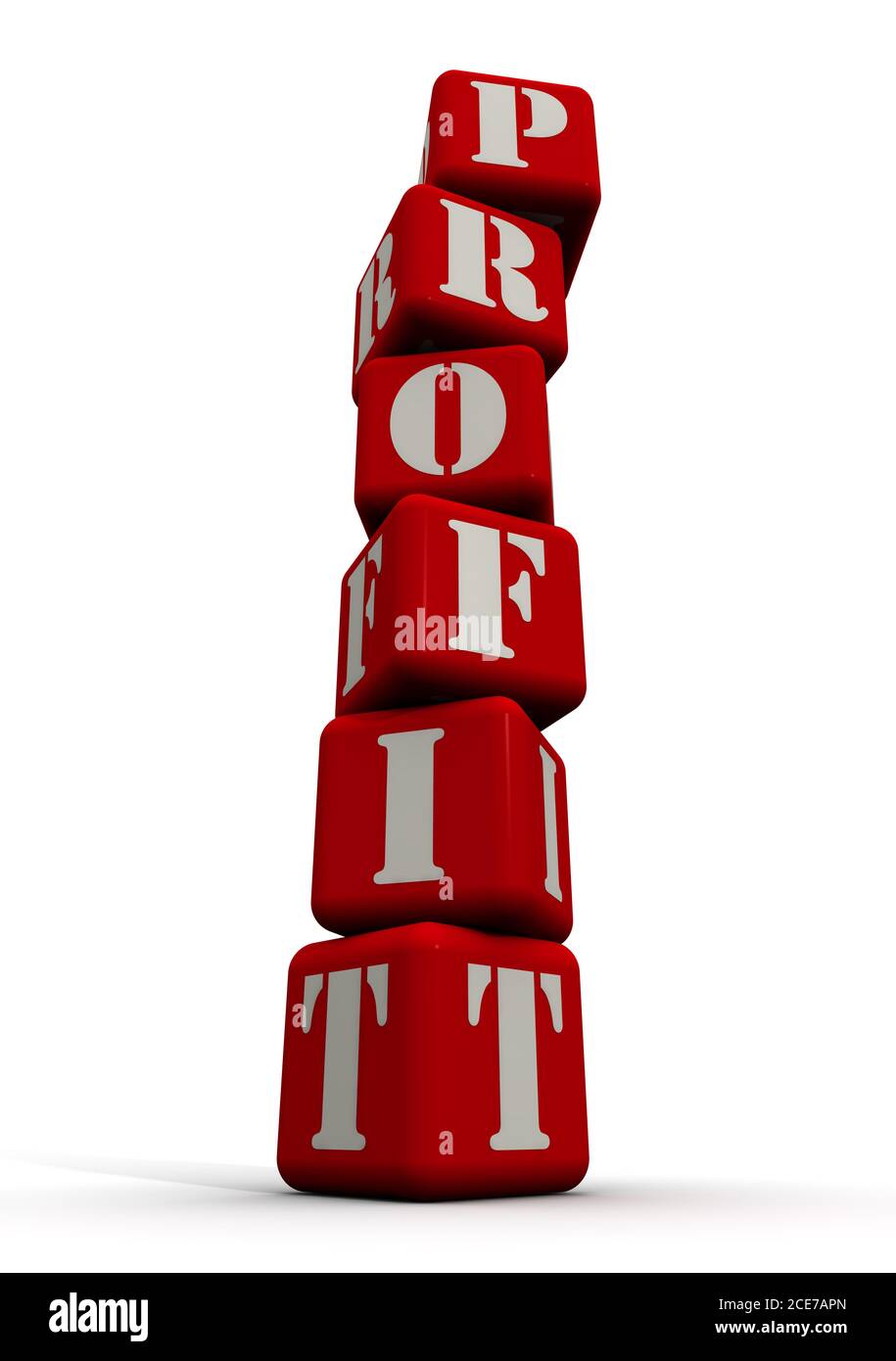 The profit. Word composed from red cubes. The word PROFIT is made from ...