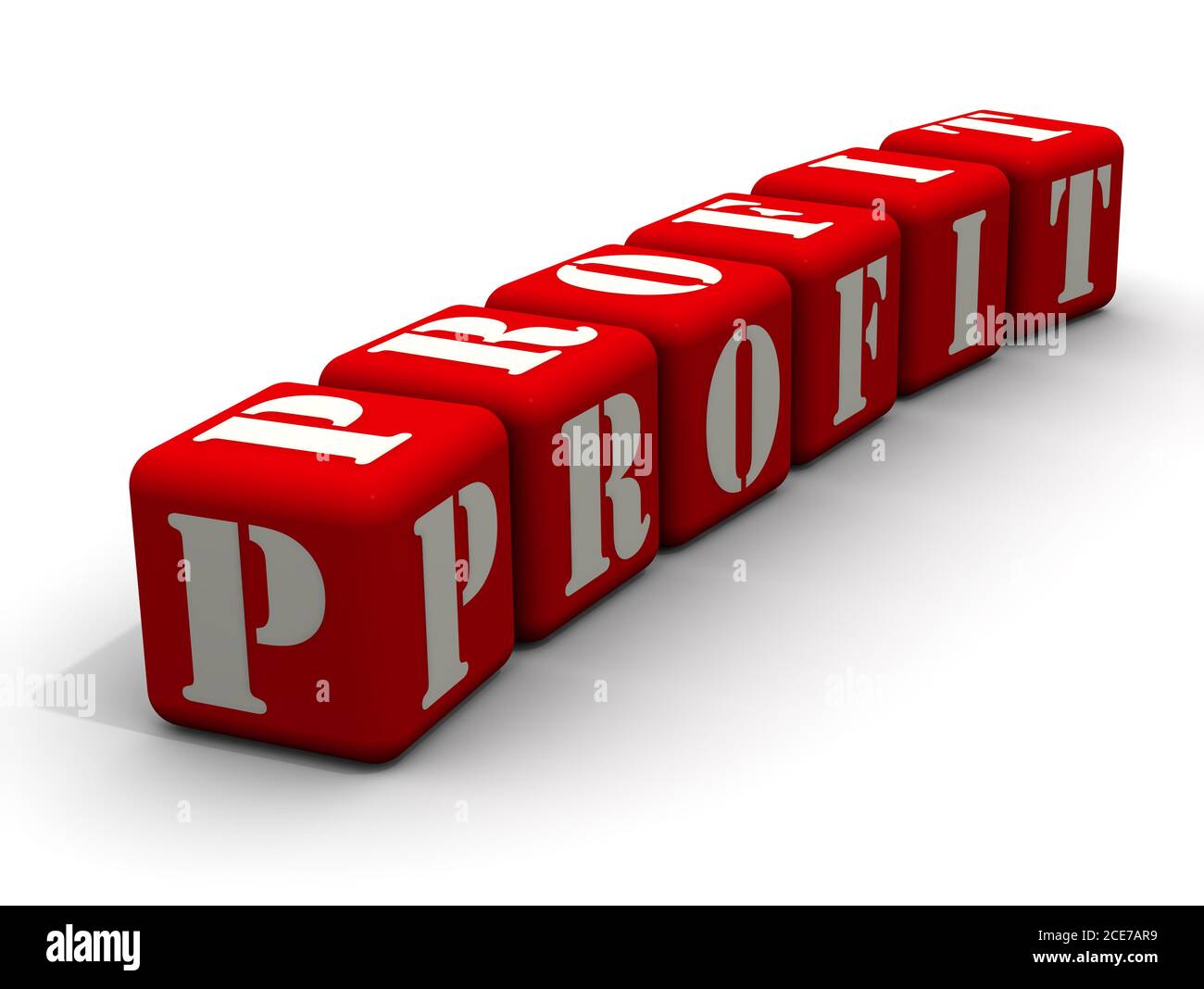 The profit. Word composed from red cubes. The word PROFIT is made from ...