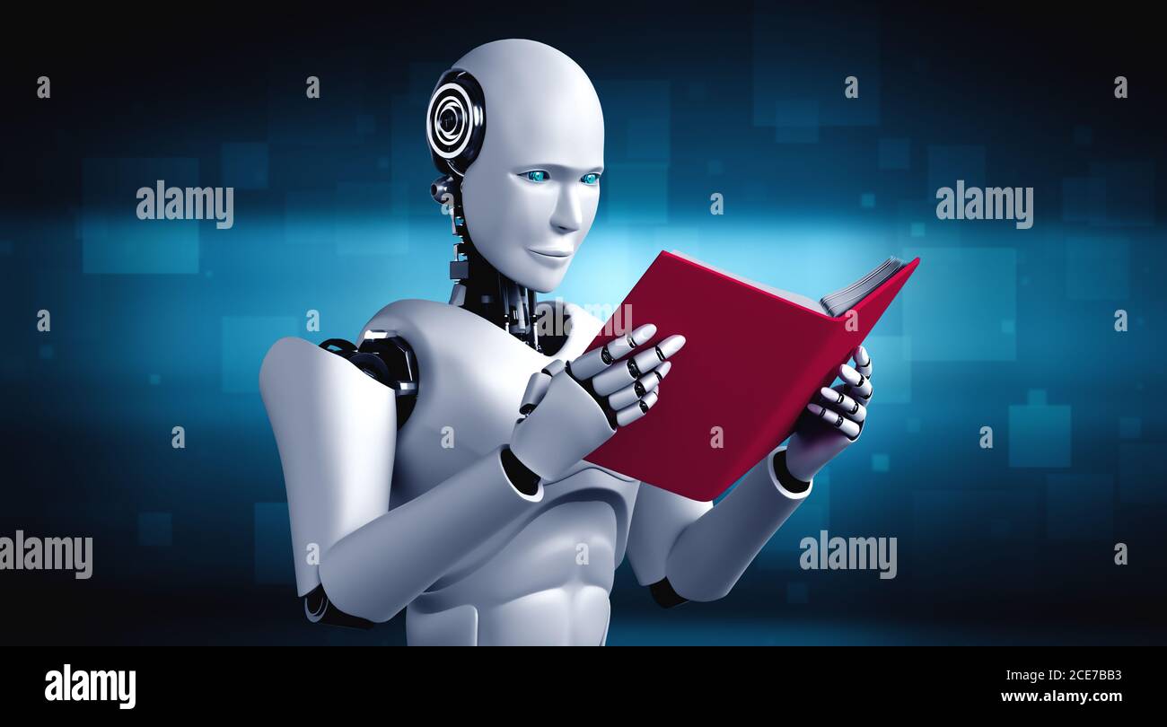 Robot reading hi-res stock photography and images - Alamy