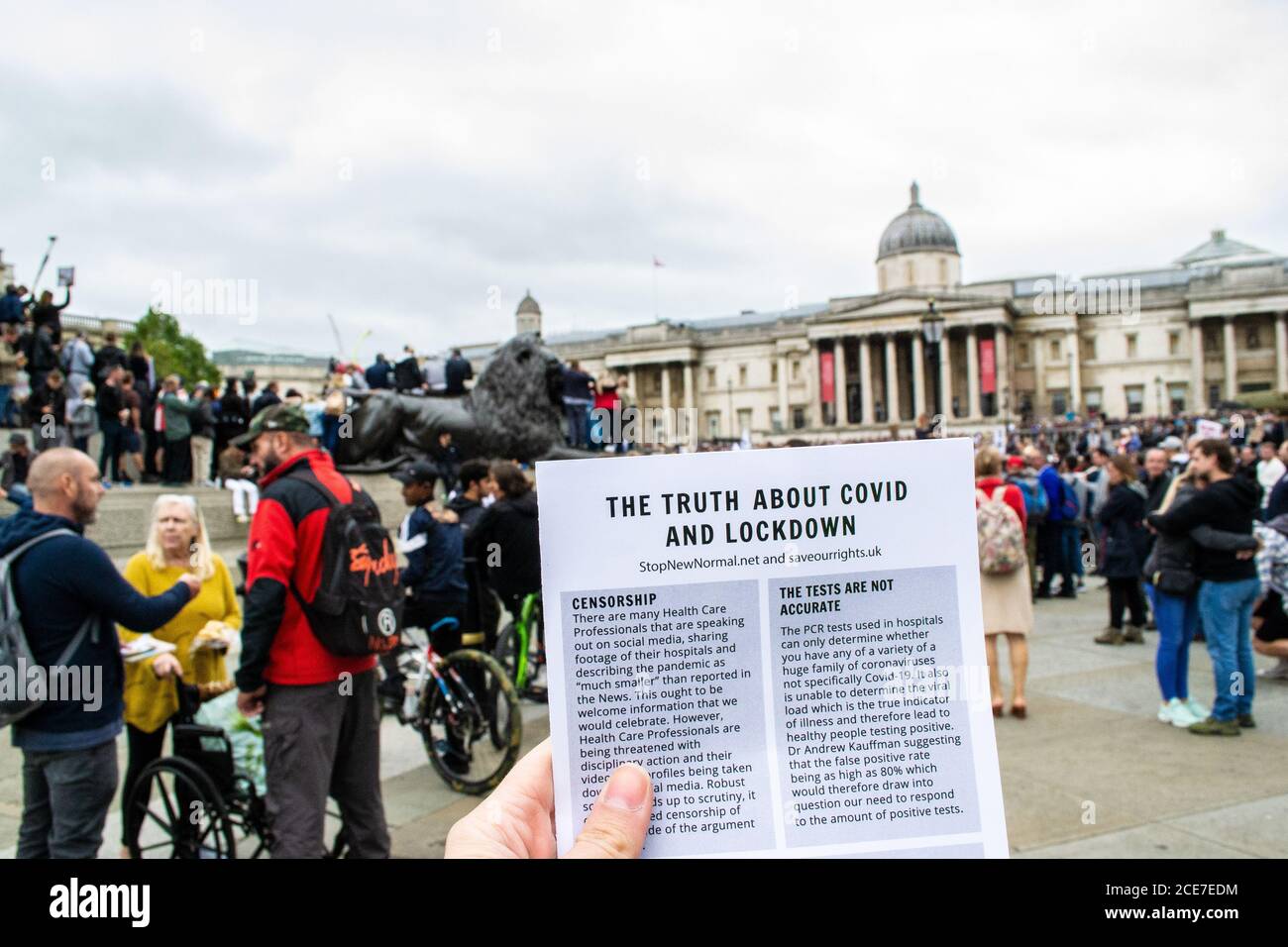 WESTMINSTER, LONDON/ENGLAND- 29 August 2020: Information leaflet at an ...