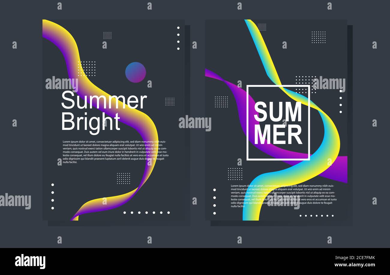 Summer bright party poster wiht colorful liquid form. Club night flyer ...
