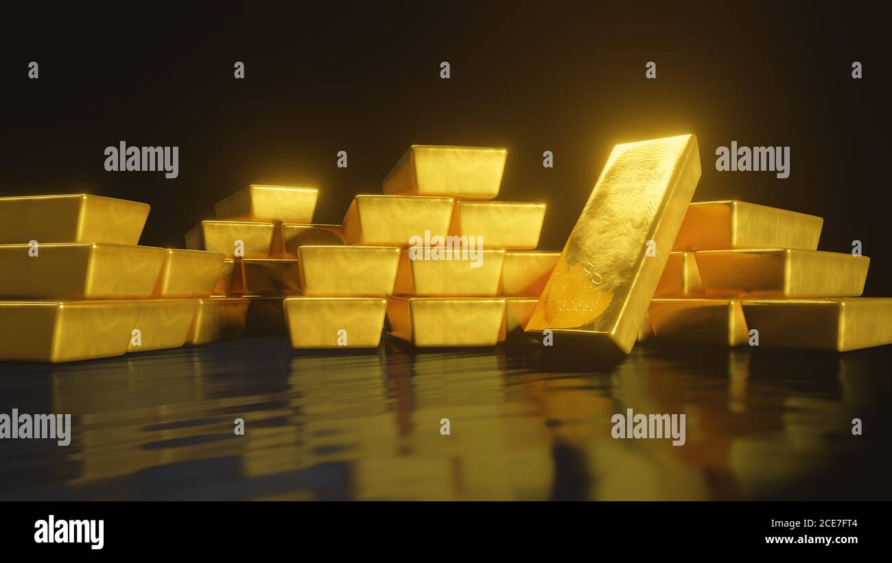 Gold ingot illustration hi-res stock photography and images - Alamy