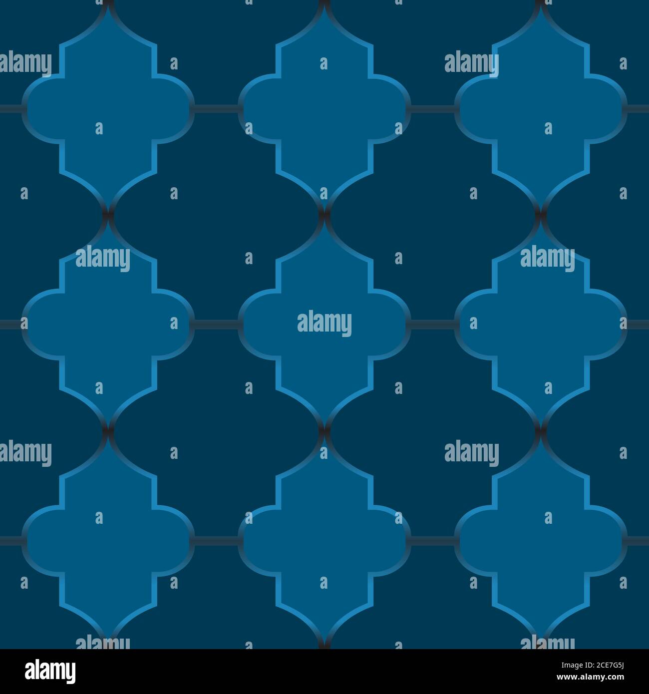 Vector Seamless Oriental Morrocan Blue Pattern with the Shiny Effect ...