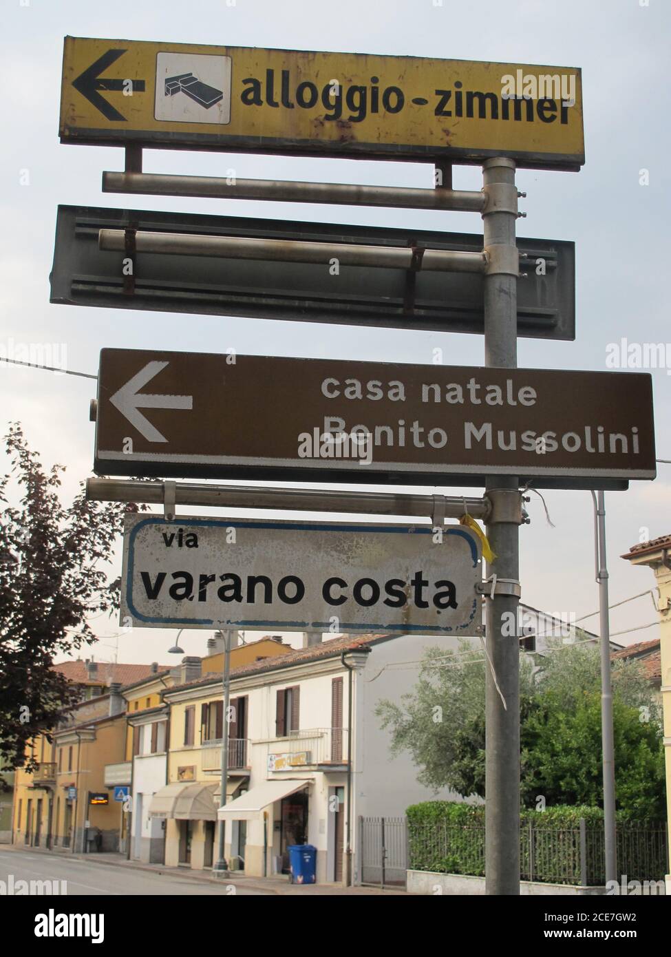 Predappio, Italy. 12th Aug, 2020. City view of Predappio, the ...