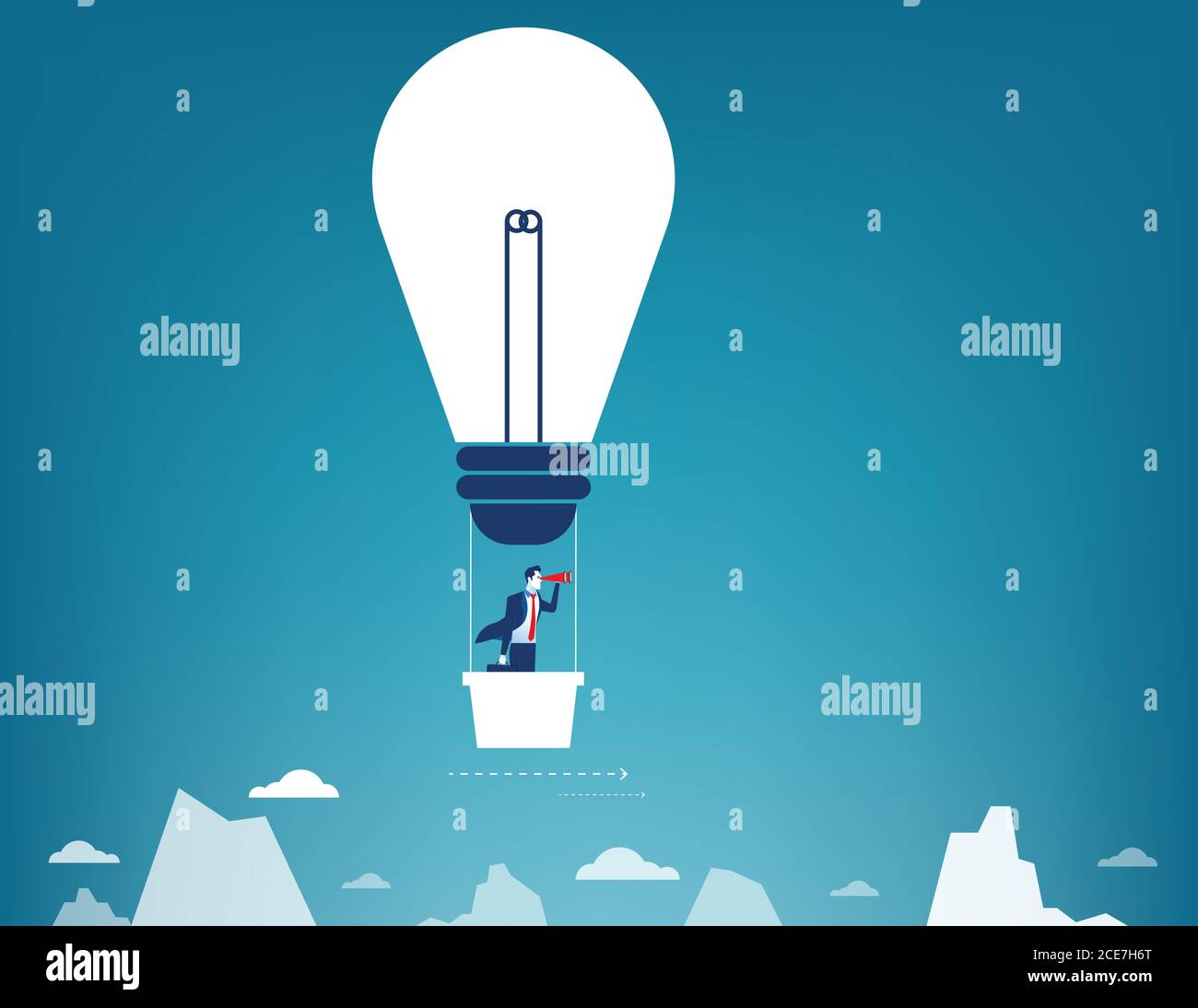Flying through clouds on top Stock Vector Images - Alamy