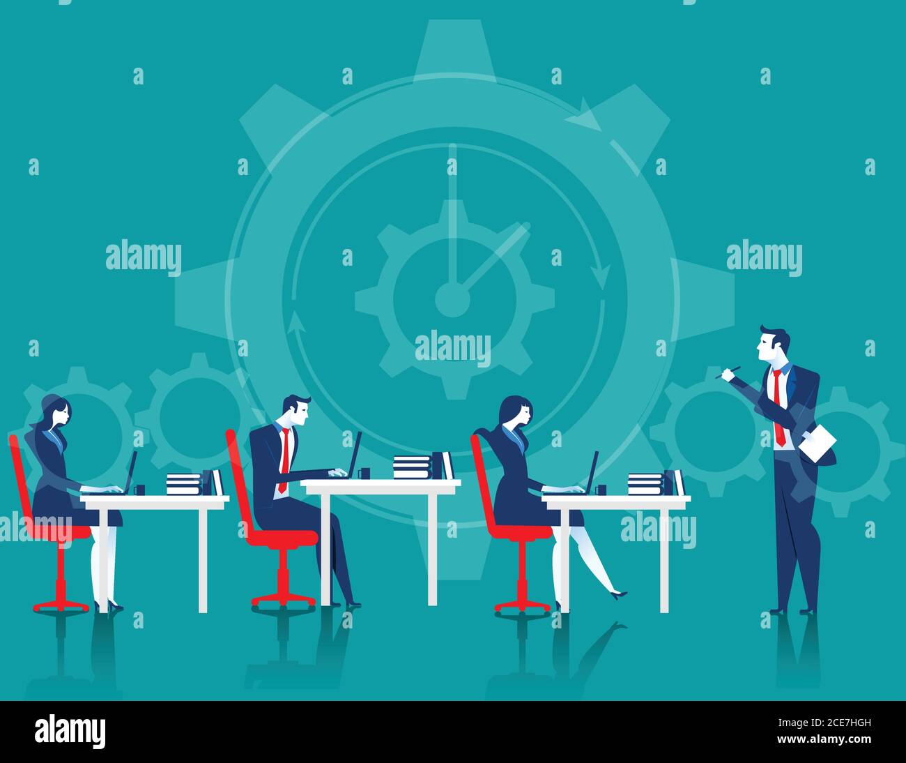 Control boss office Stock Vector Images - Alamy
