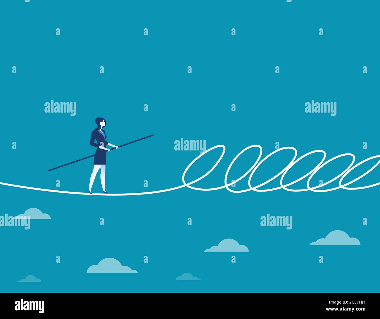 Tightrope Stock Vector Images - Alamy