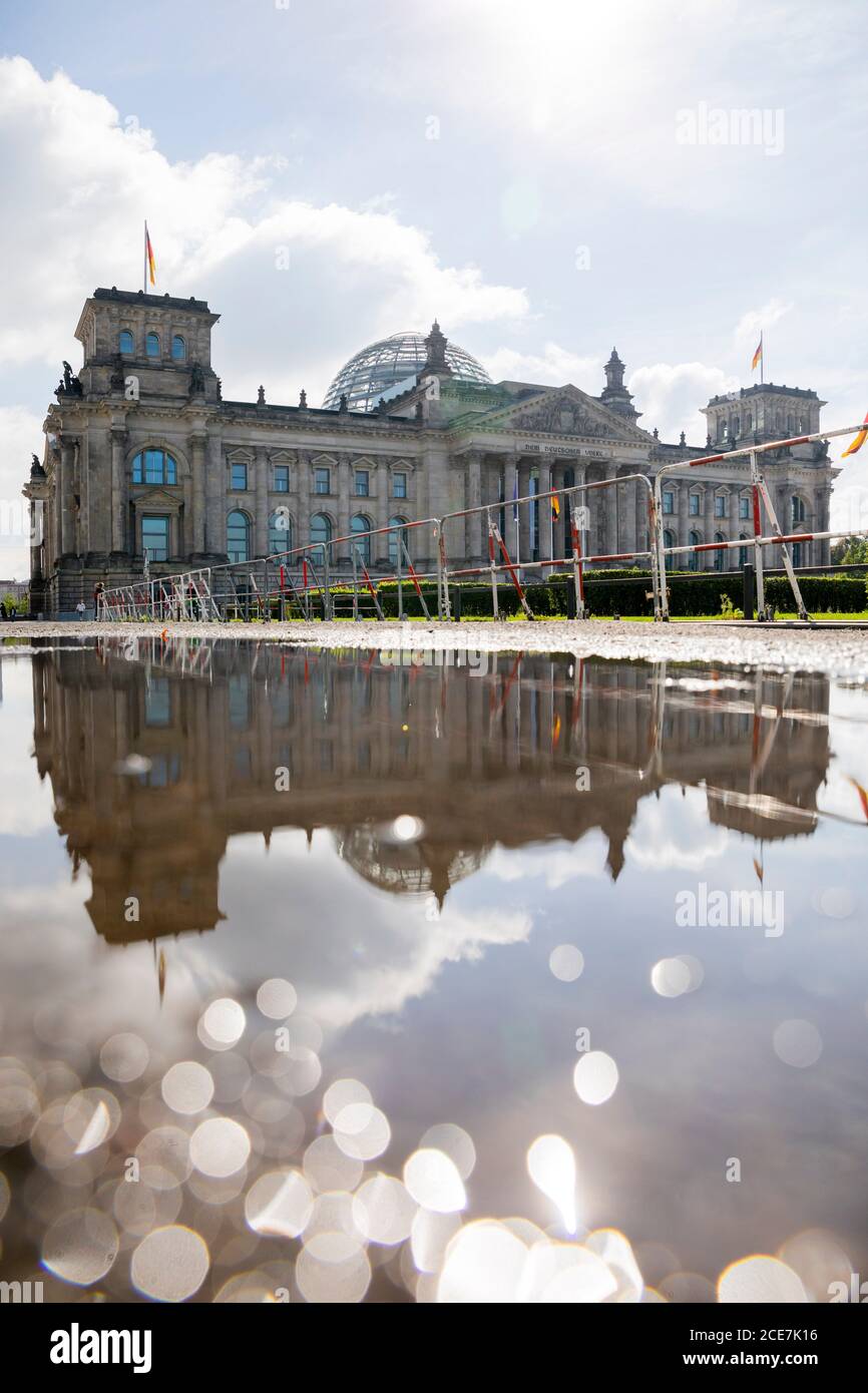 Berlin, Germany. 31st Aug, 2020. The building of the Reichstag is ...