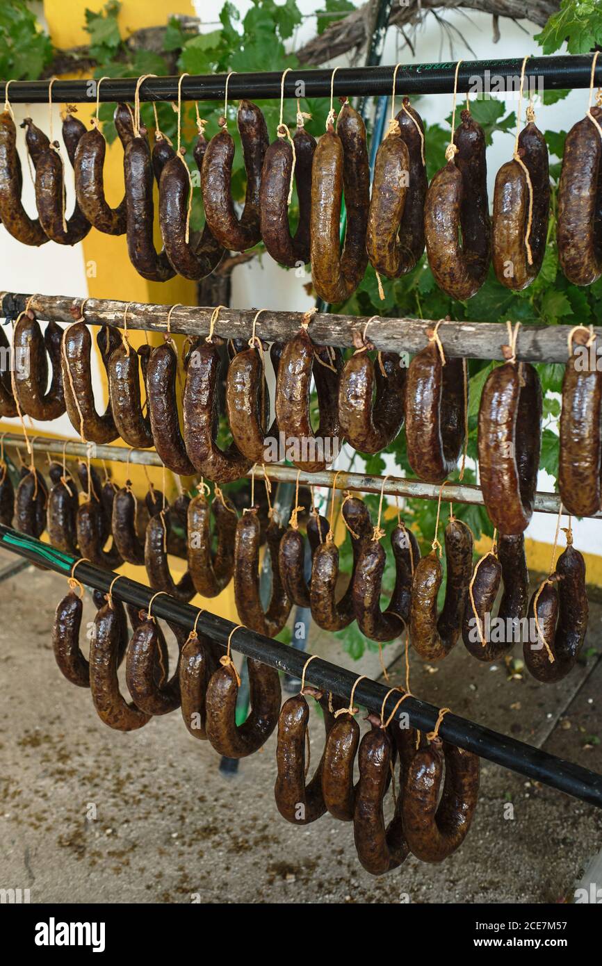 Hanging chorizo hi-res stock photography and images - Alamy