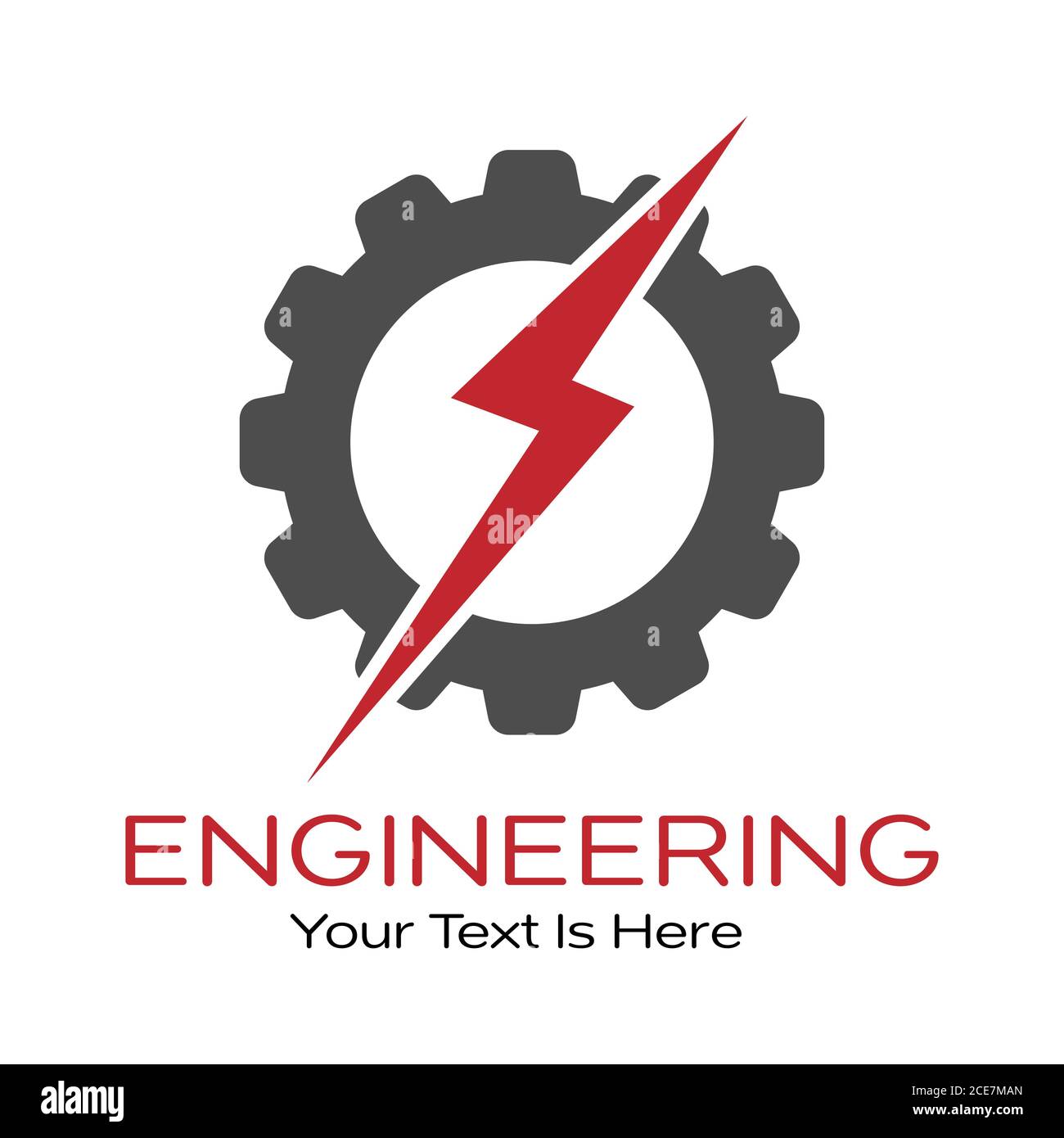 Technical logo template. Color vector illustration for logo, sticker or ...