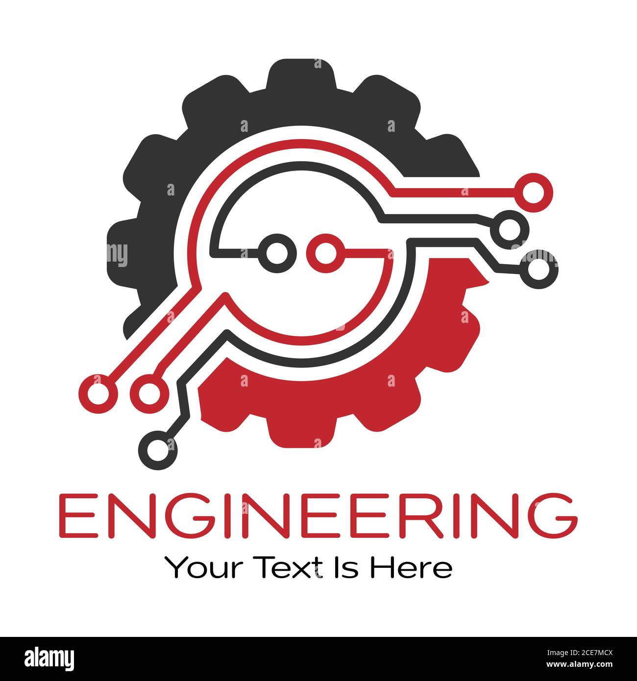 ENGINEERING. Technical color logo. Vector illustration for a logo ...