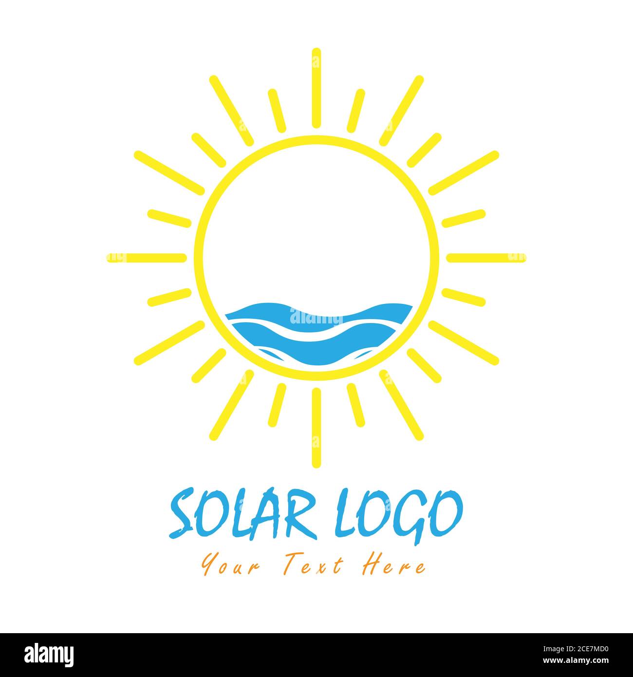 Solar logo. Vector illustration for a logo, template, or label isolated ...