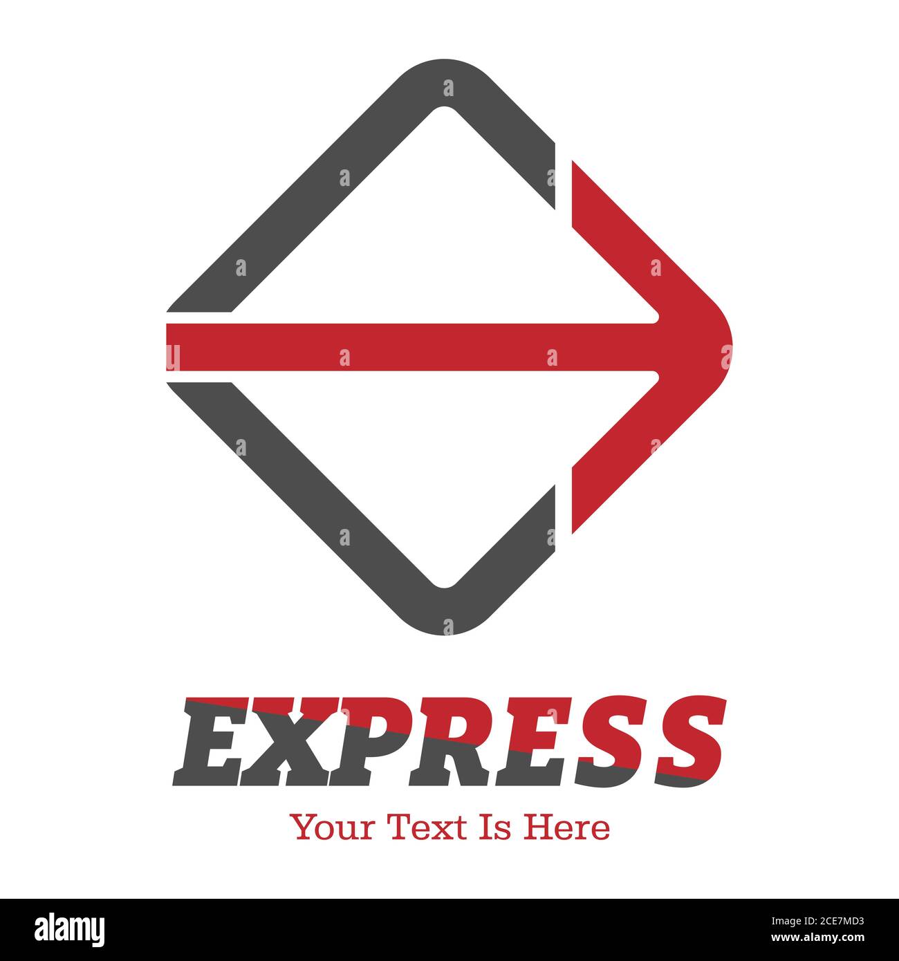 Express logo. Arrow and square. Vector illustration for a logo, brand ...