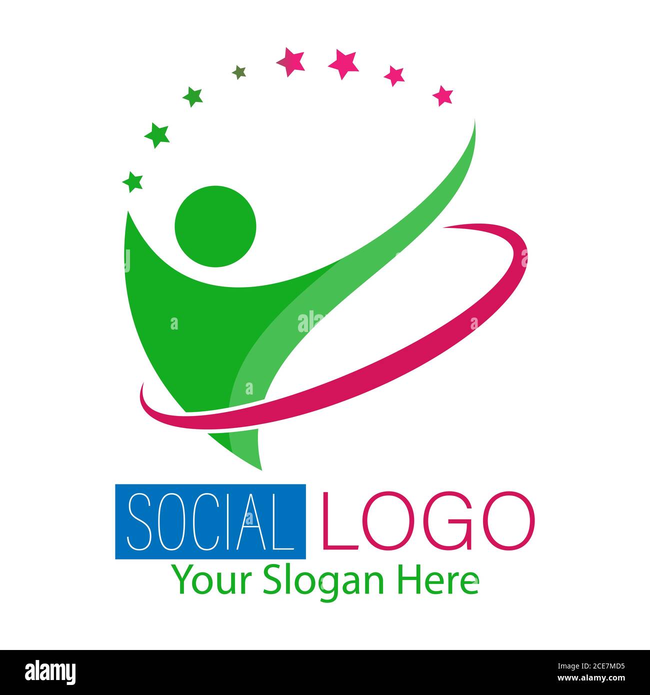 Social logo. Vector illustration for a logo, brand, sticker, or logo ...