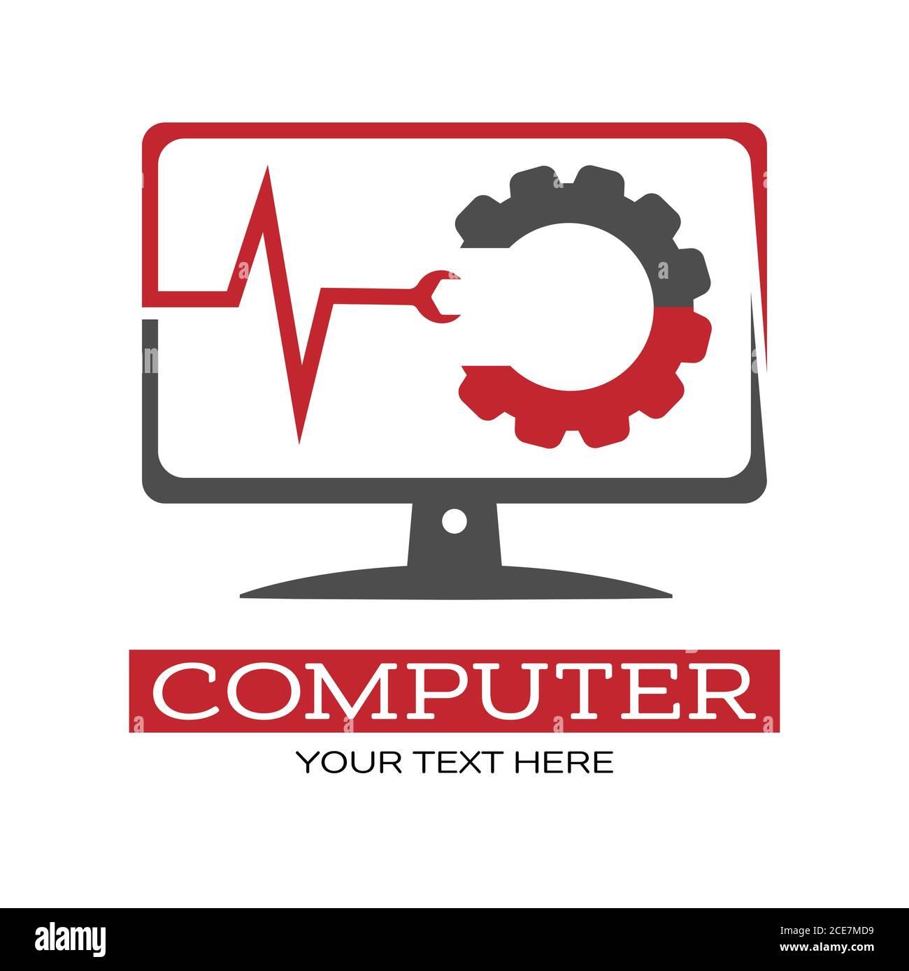 Computer technology. Vector illustration for theme design isolated on a ...