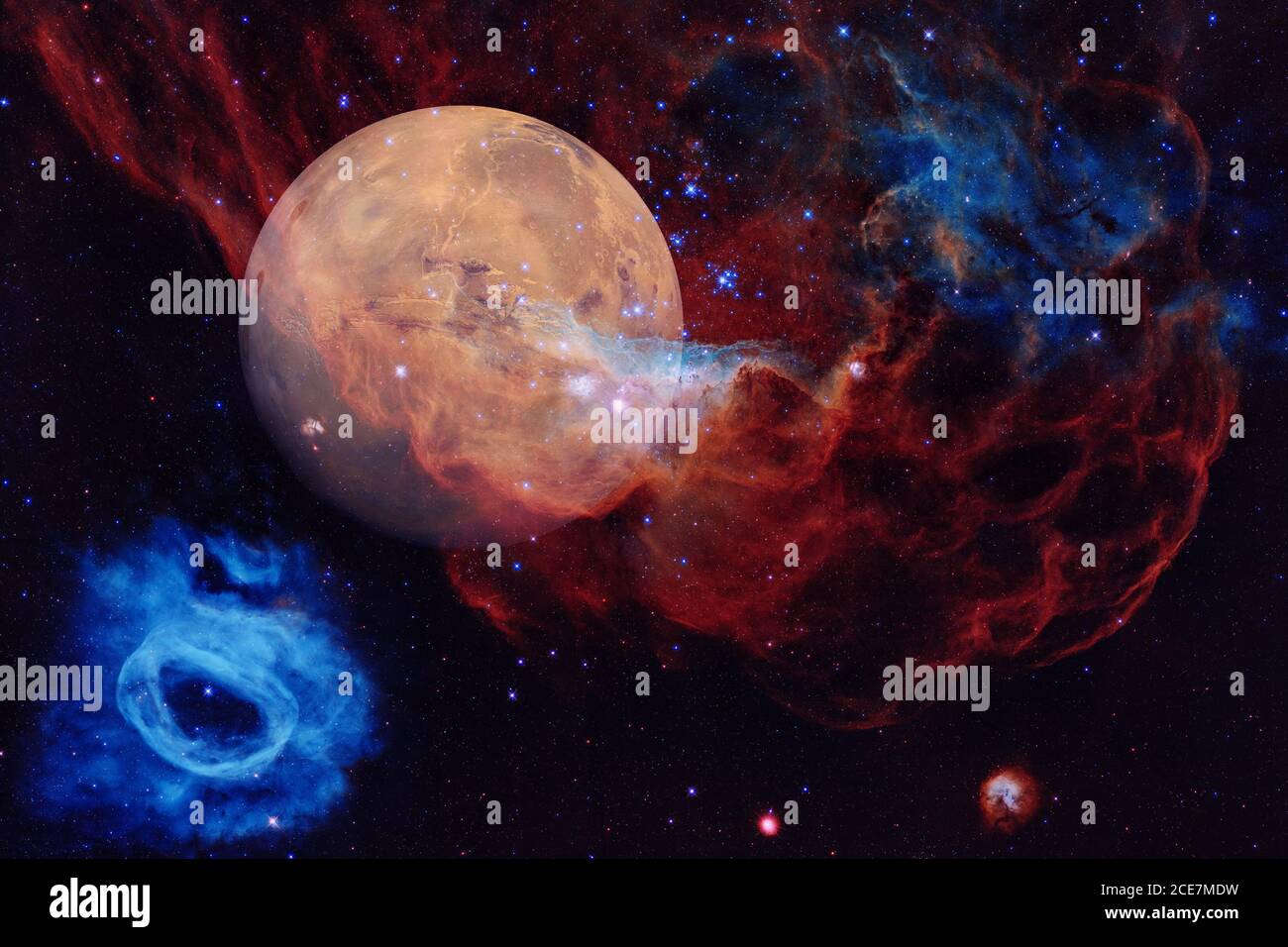 Planet Mars. Solar system. Cosmos art. Elements of this image furnished ...