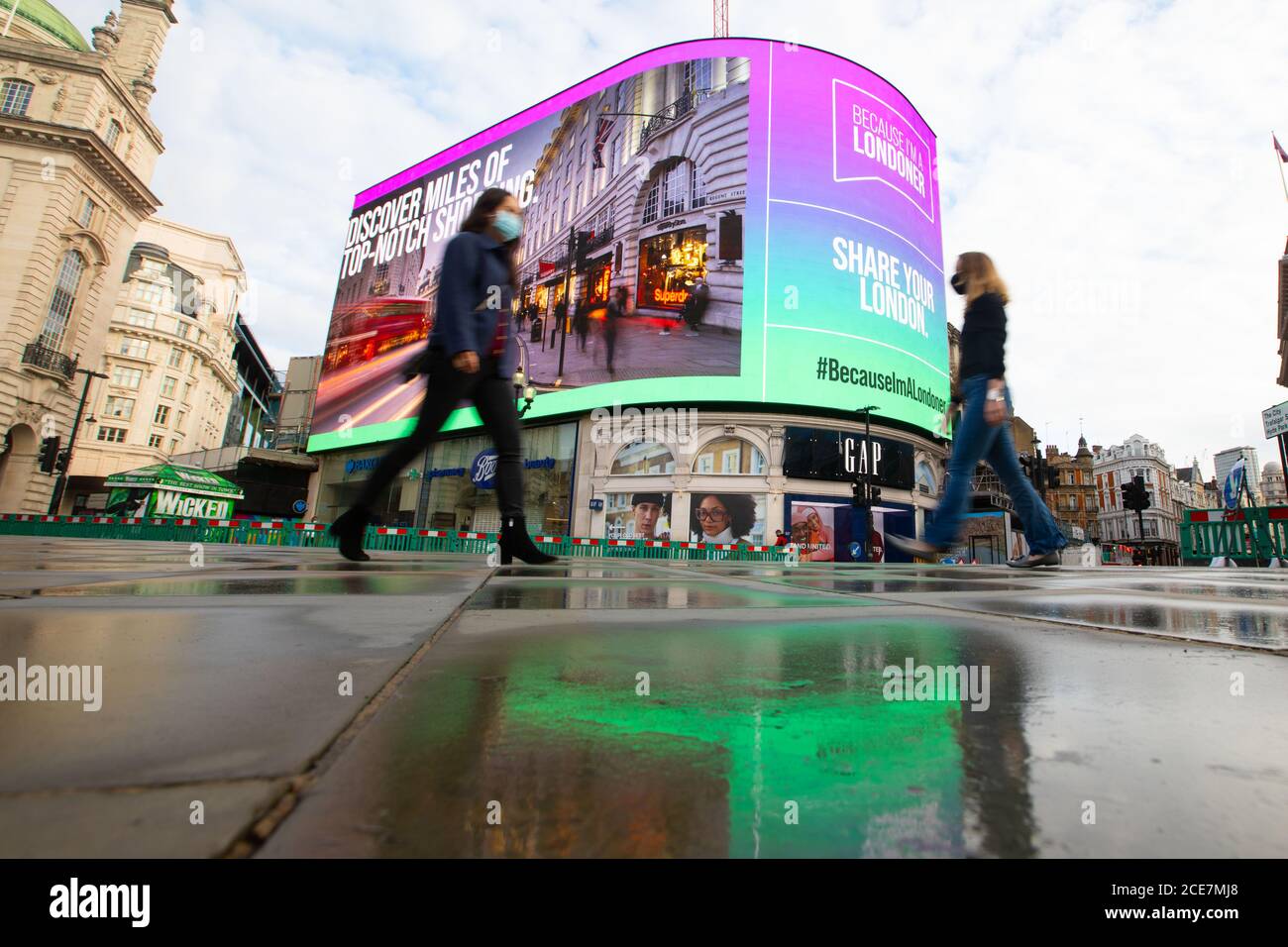EDITORIAL USE ONLY A digital billboard is unveiled by London & Partners ...