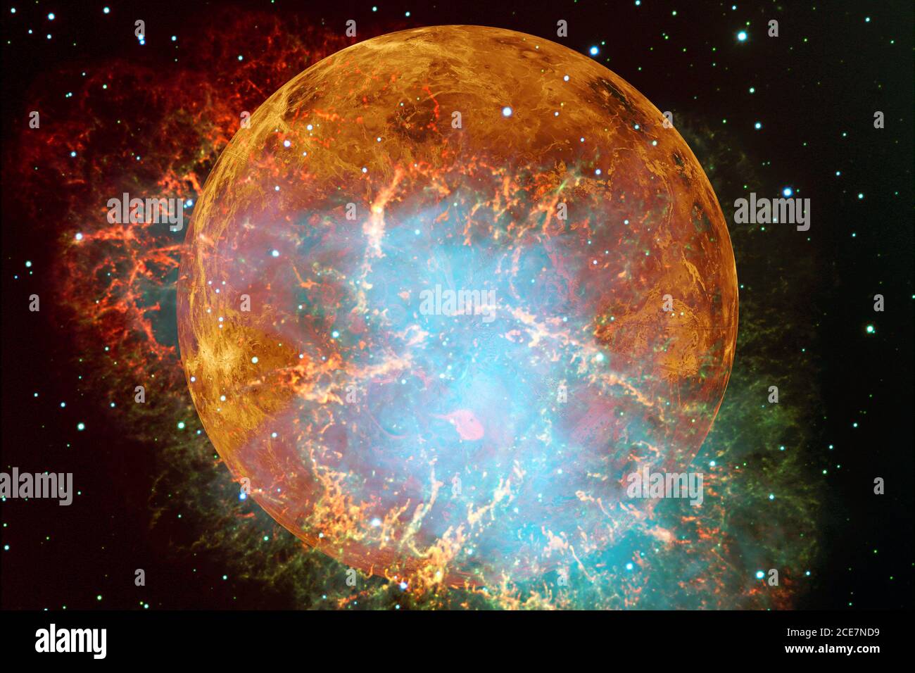Planet Venus. Cosmos art. Elements of this image furnished by NASA ...