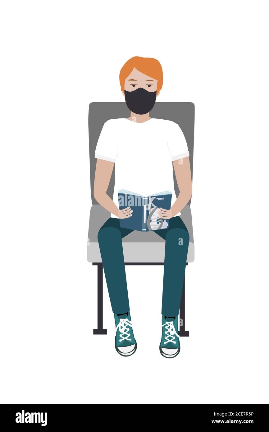 Young student reading on Stock Vector Images - Alamy