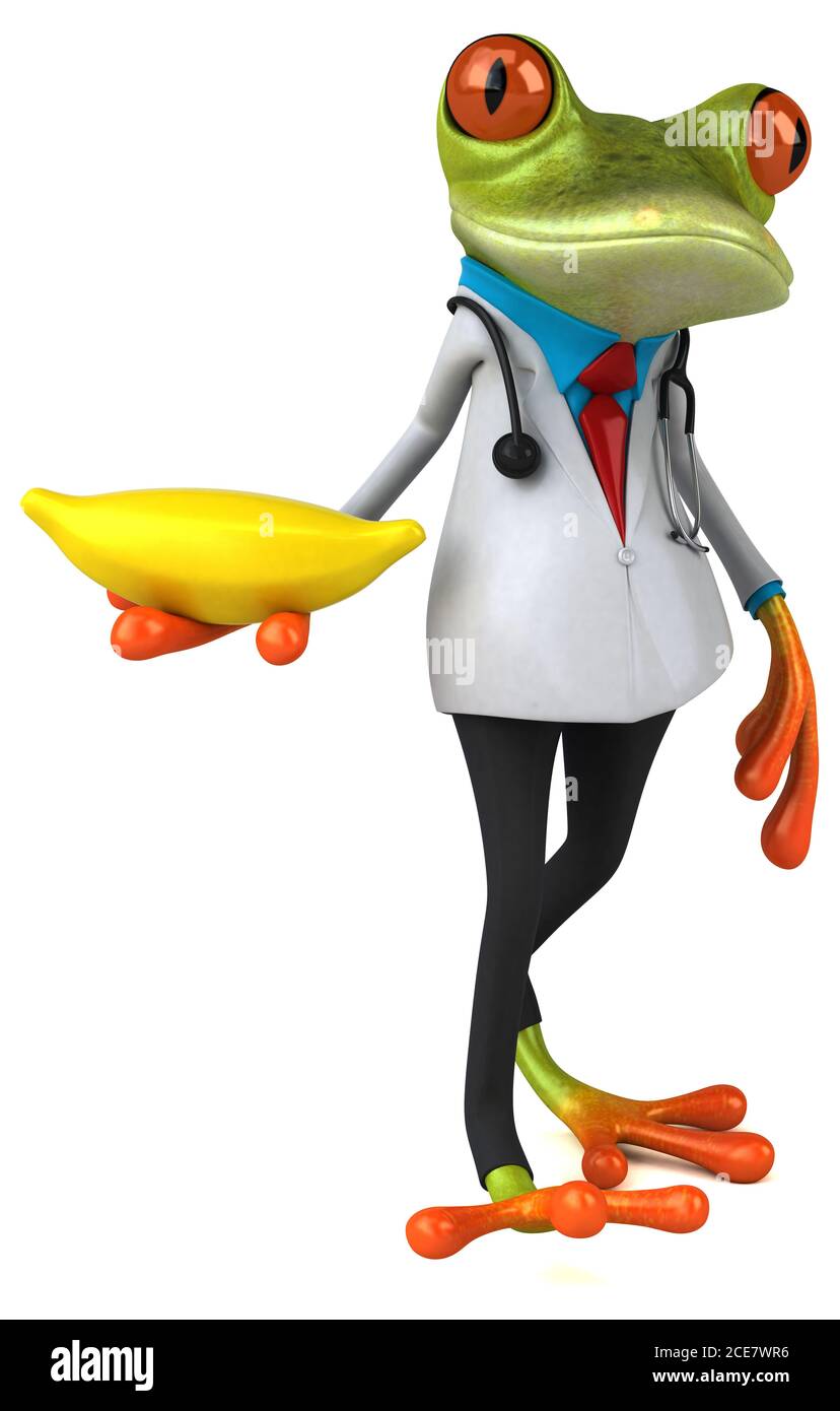 Frog doctor - 3D Illustration Stock Photo - Alamy