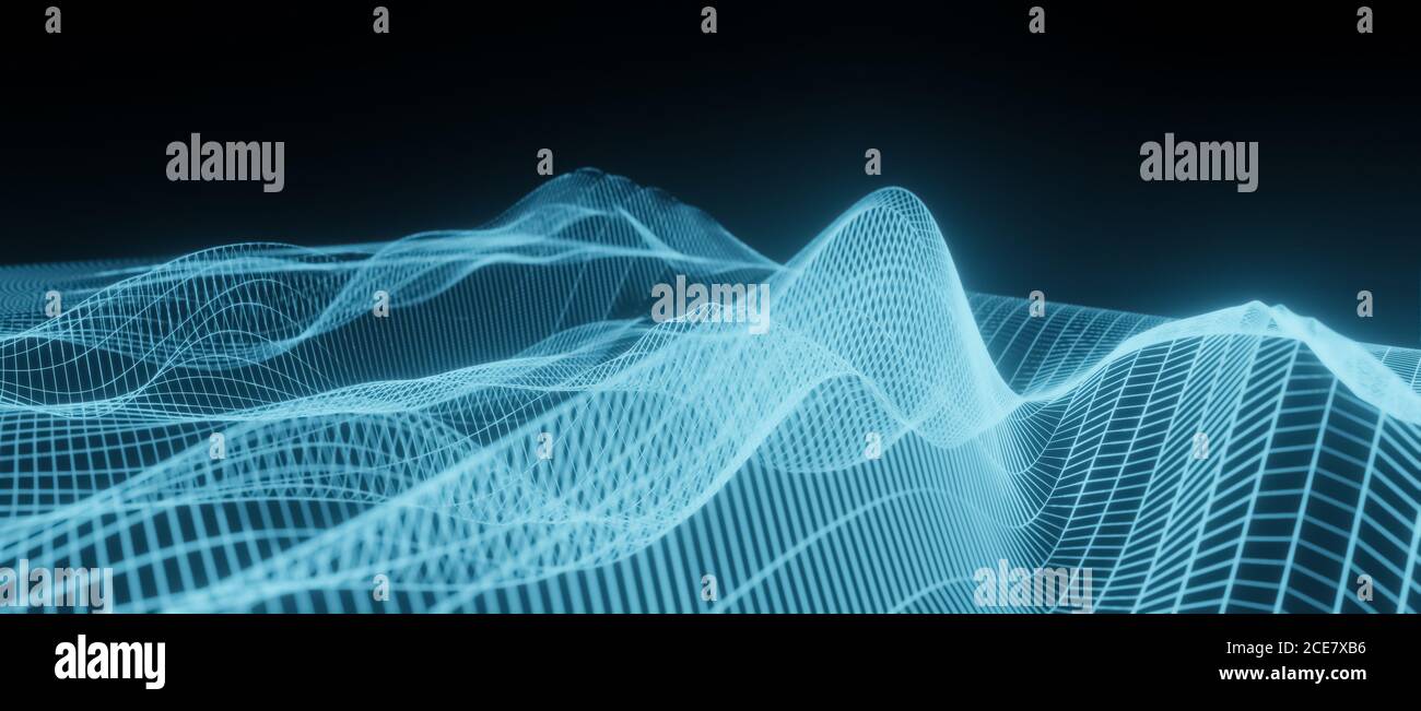 Modern Abstract Grid Or Wireframe Structure Virtual Background Digital Technology Science Or