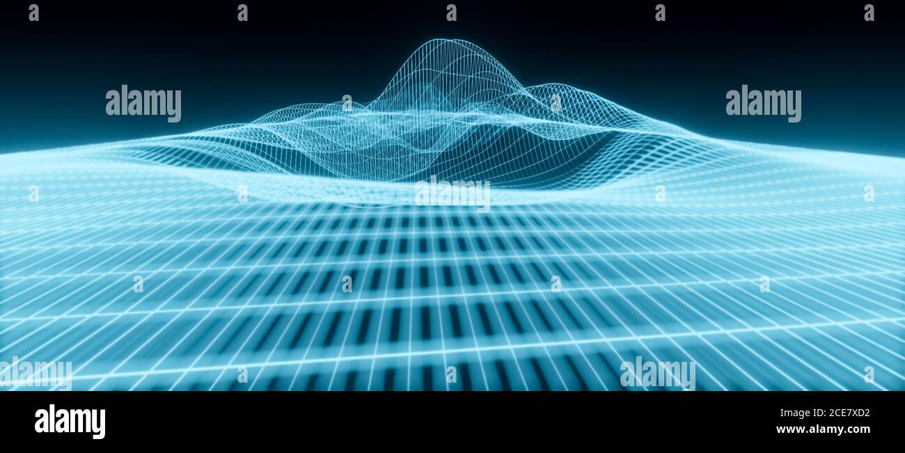 Modern Abstract Grid Or Wireframe Structure Virtual Background Digital Technology Science Or