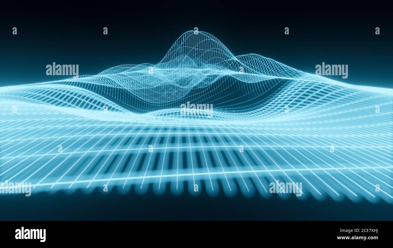Modern Abstract Grid Or Wireframe Structure Virtual Background Digital Technology Science Or
