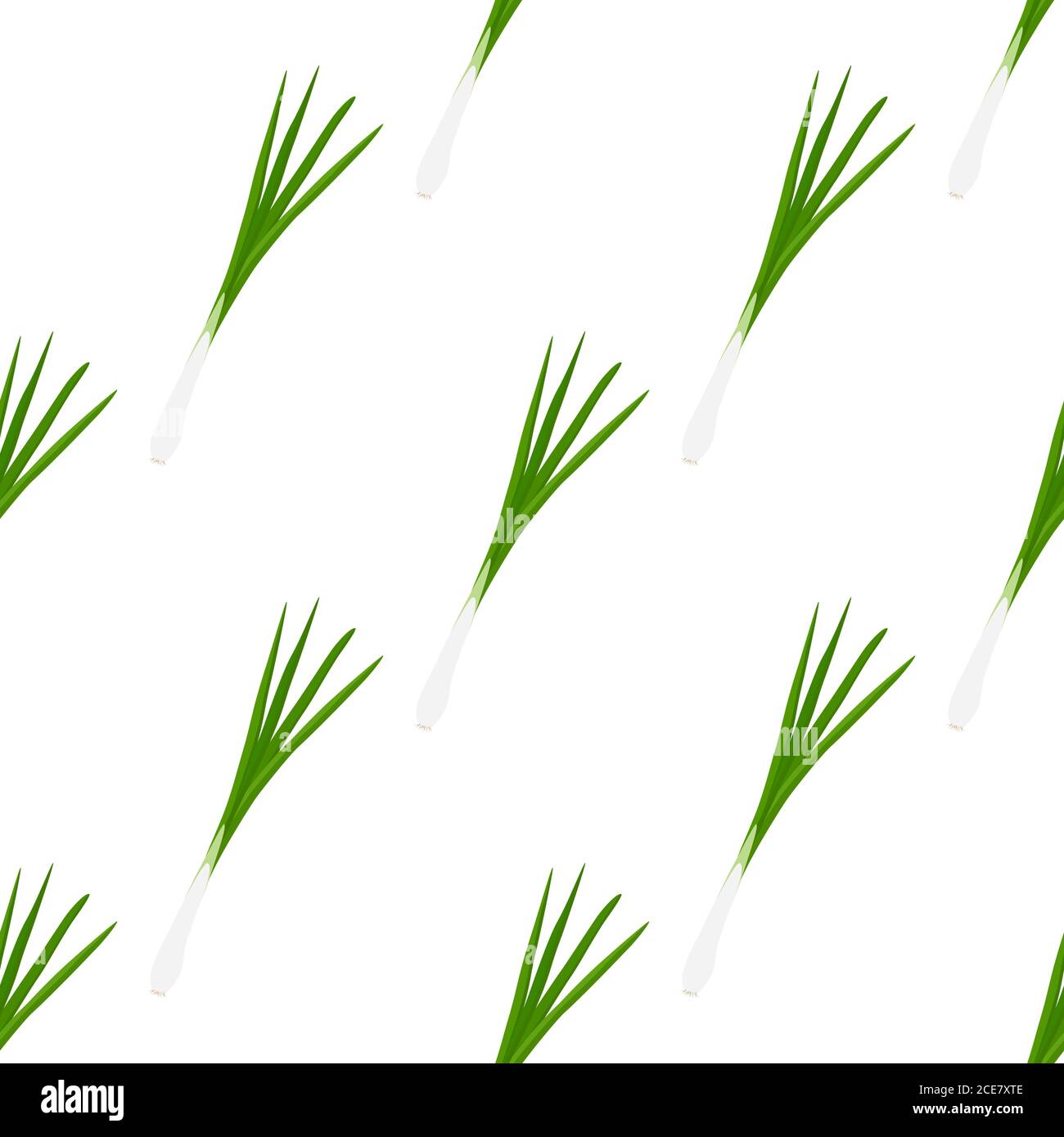 Illustration on theme of bright pattern green onion, vegetable root for ...
