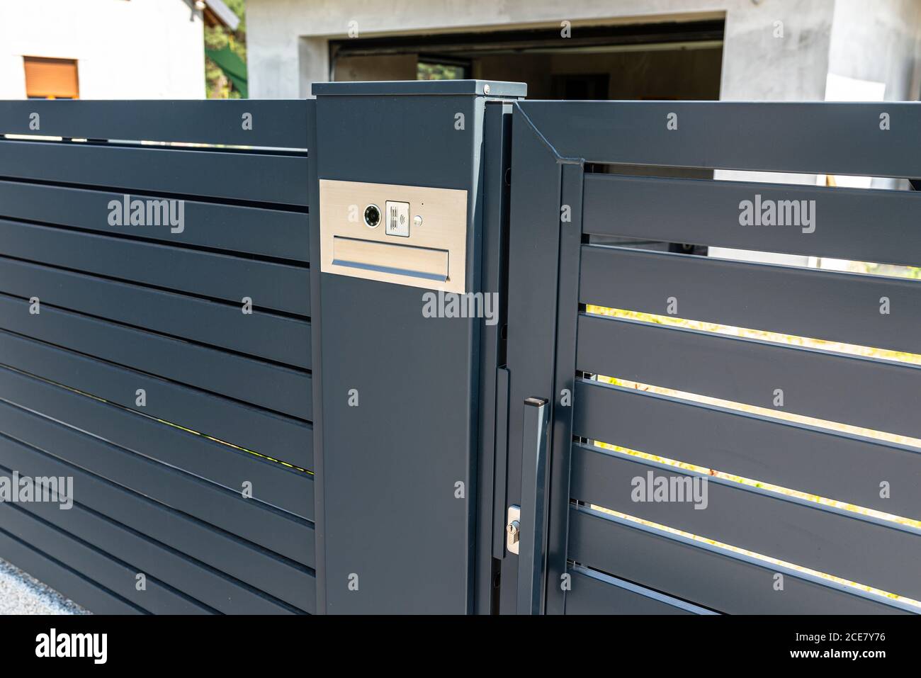 A modern videophone with a letterbox and a wireless card reader ...
