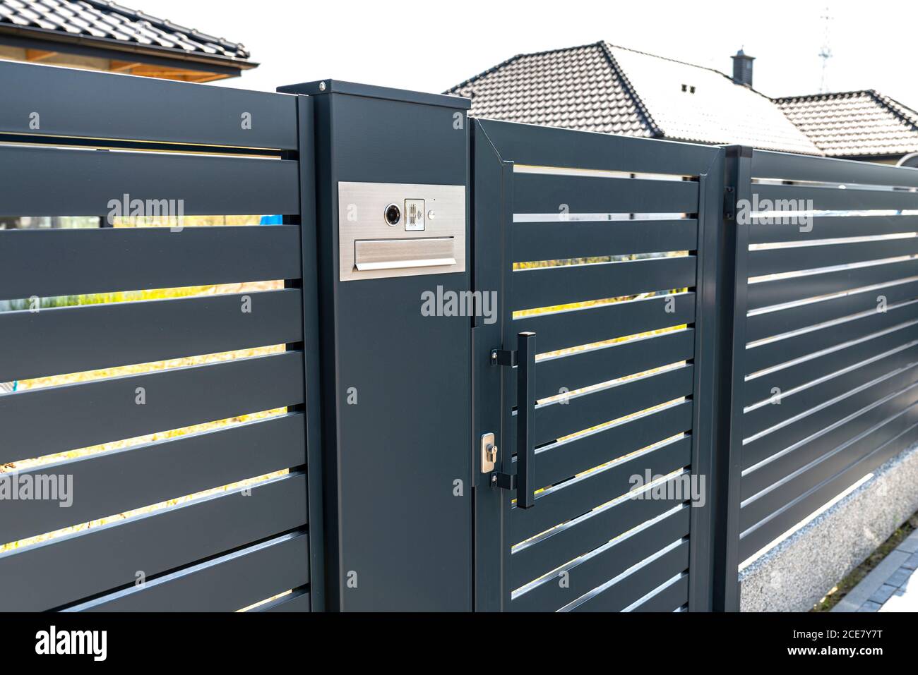 A modern videophone with a letterbox and a wireless card reader ...