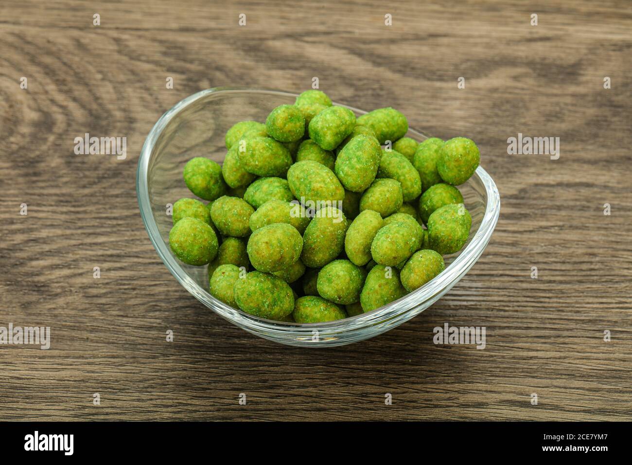Spicy wasabi peanuts snack in the bowl Stock Photo - Alamy