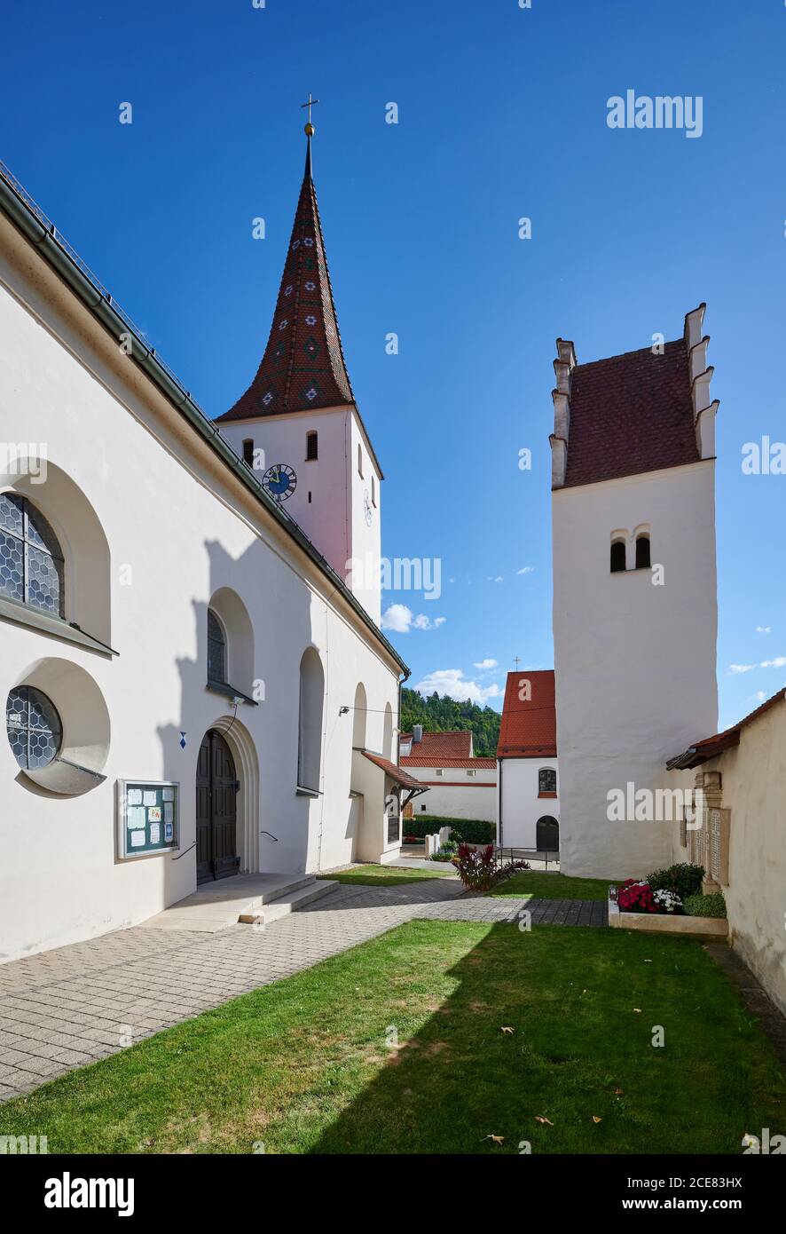 church and castle Kinding, Bavaria, Germany Stock Photo - Alamy