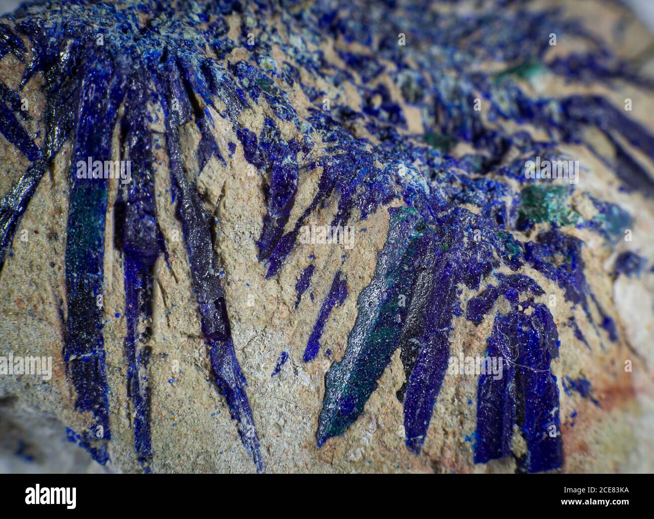 Close up on an Azurite mineral stone Stock Photo - Alamy