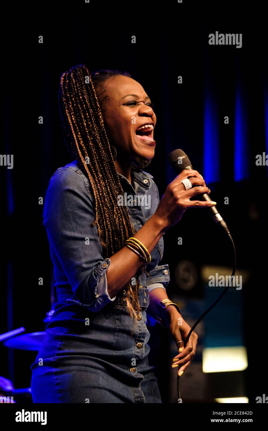Bern, Switzerland. 28th, August 2020. The Swiss singer Alina Amuri ...
