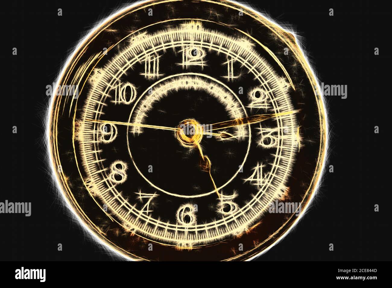 Glowing clock dial hi-res stock photography and images - Alamy