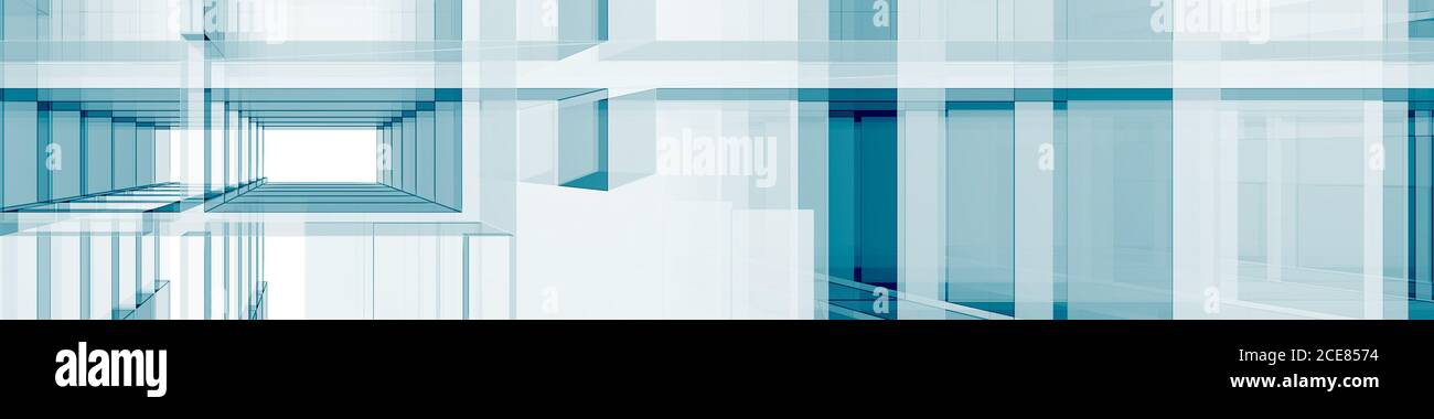 Horizontal panorama 3d rendering Stock Photo - Alamy