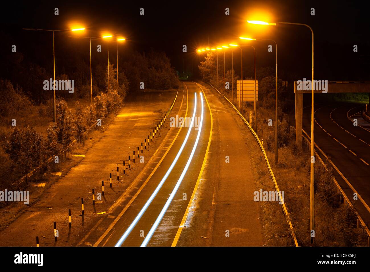 M60 junction 25, sliproad from the Crookilley Way roundabout. The ...