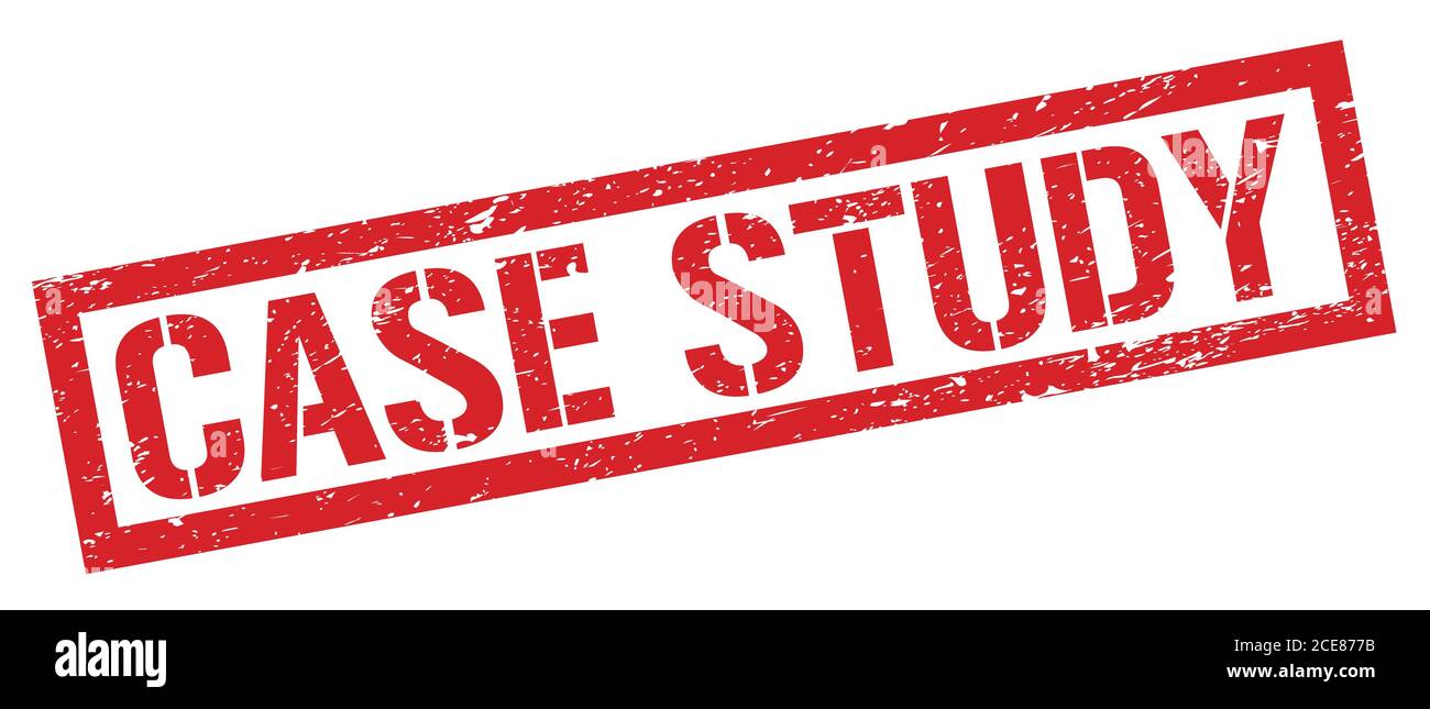 CASE STUDY red grungy rectangle stamp sign Stock Photo - Alamy