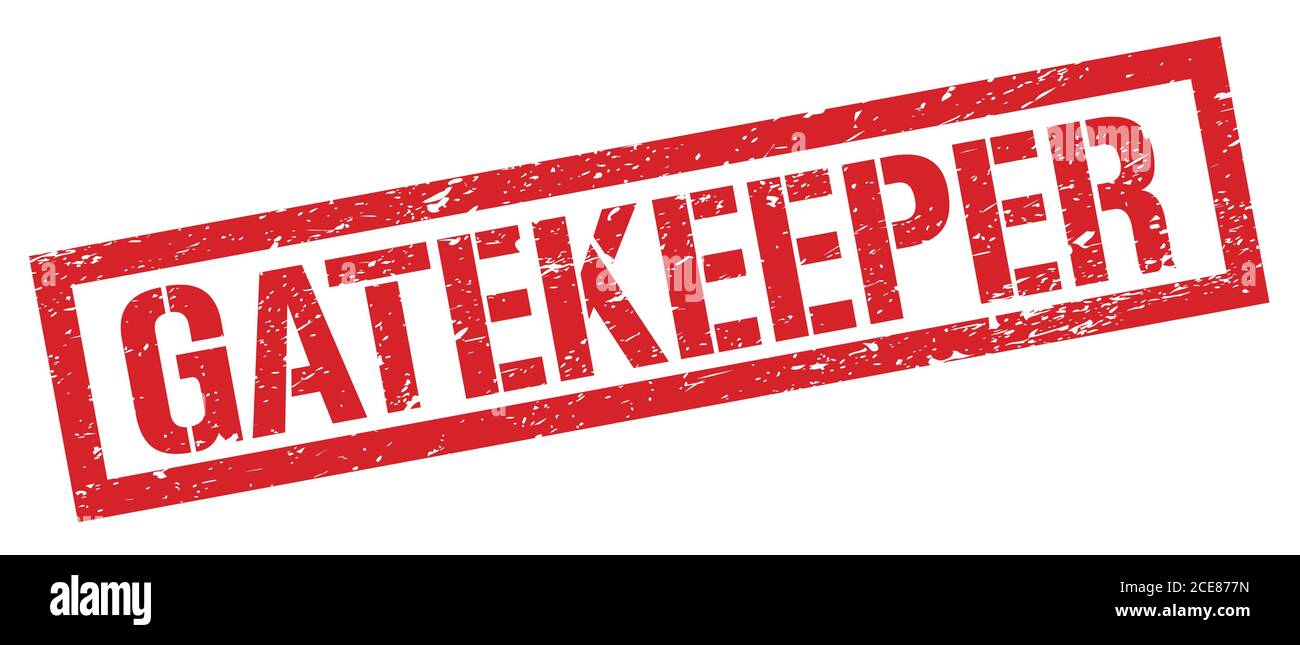 GATEKEEPER red grungy rectangle stamp sign Stock Photo - Alamy