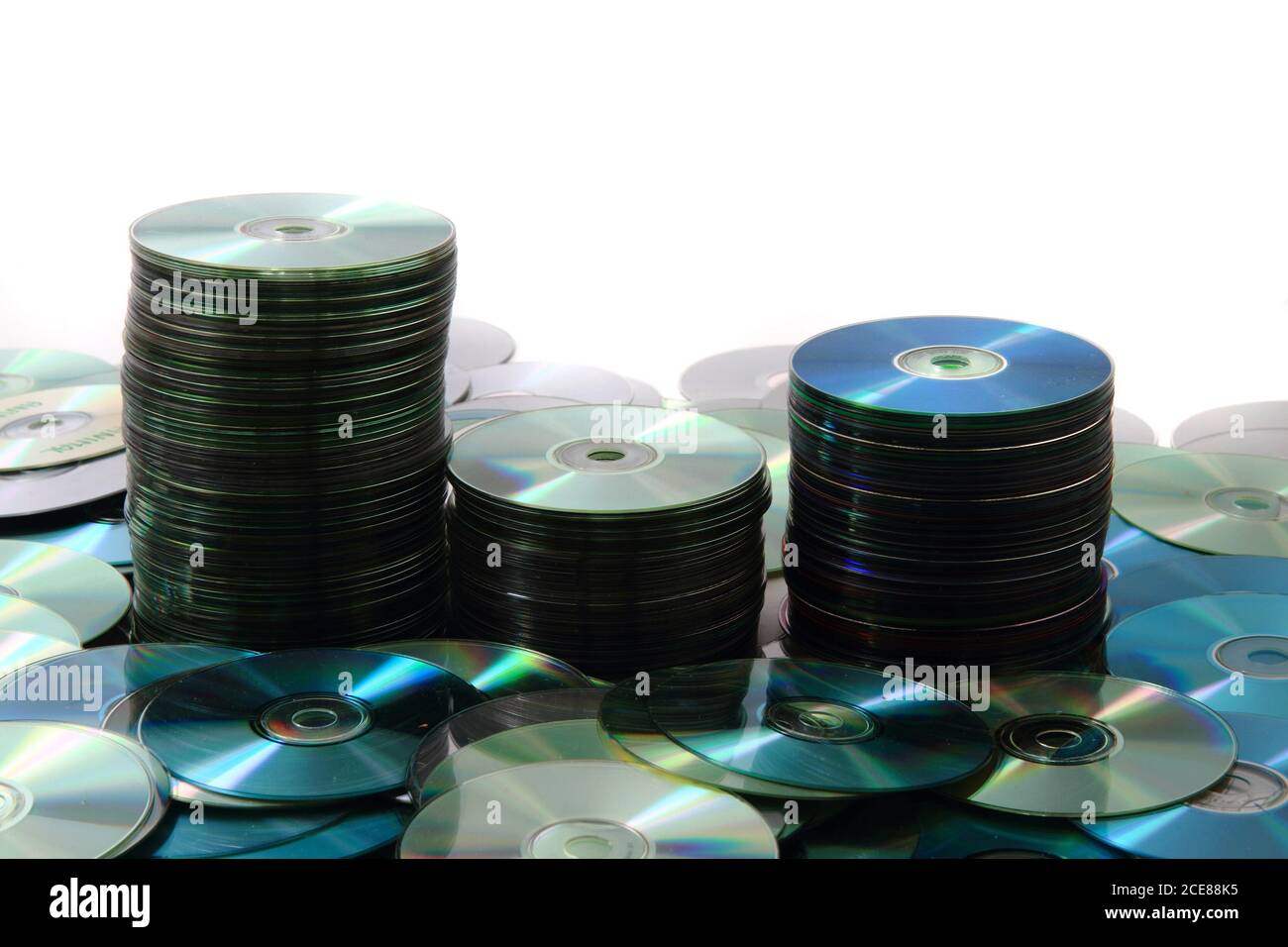 CD and DVD (data) isolated on the white background Stock Photo - Alamy